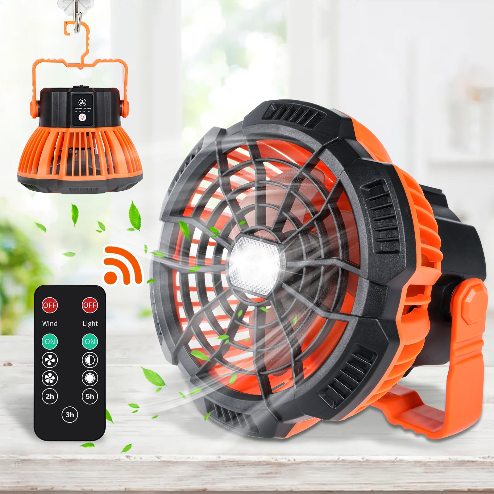 Super Joy Rechargeable Camping Fan, Battery Powered Fan for Camping ...