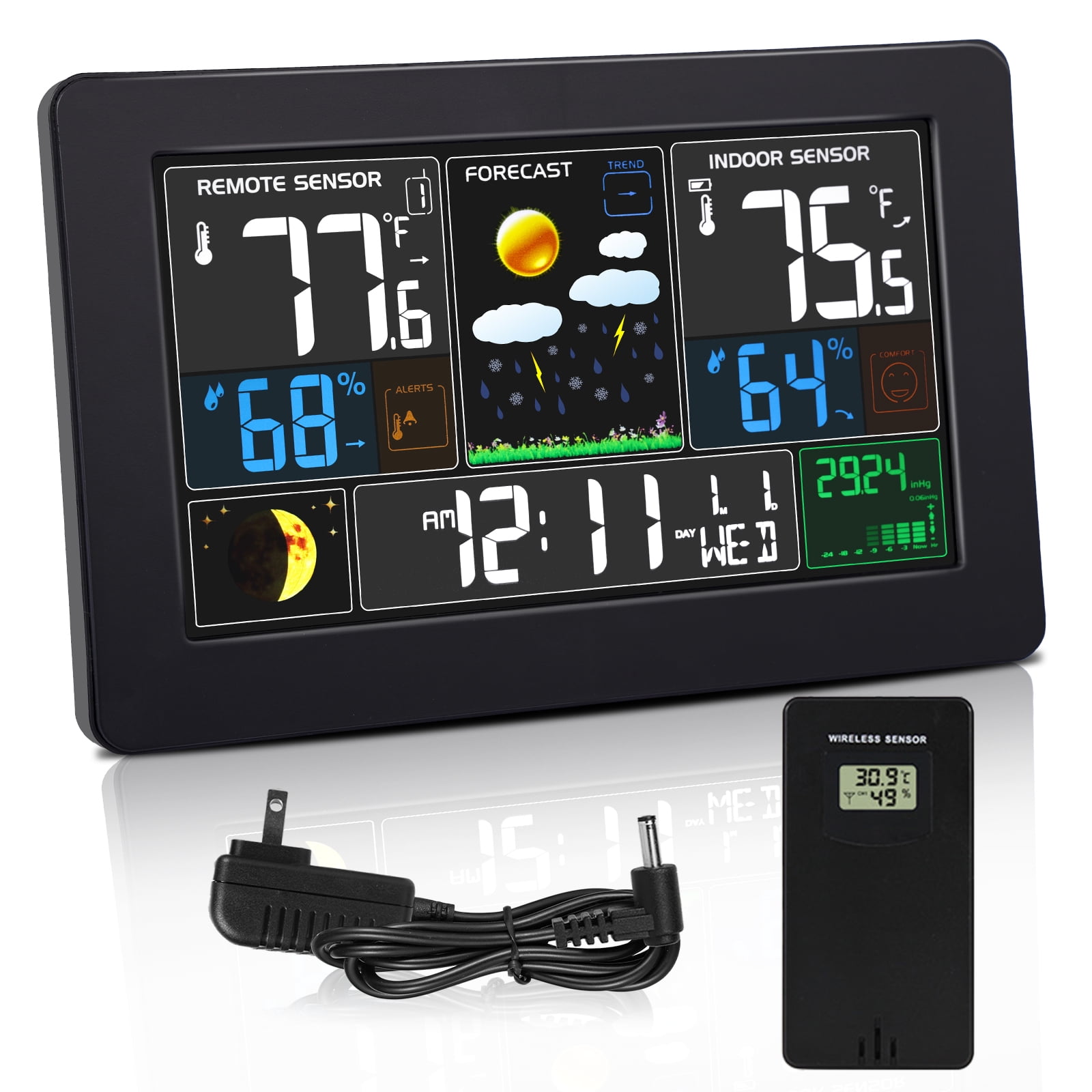 Super Joy Wireless Weather Station - Indoor/Outdoor Sensor, Atomic ...