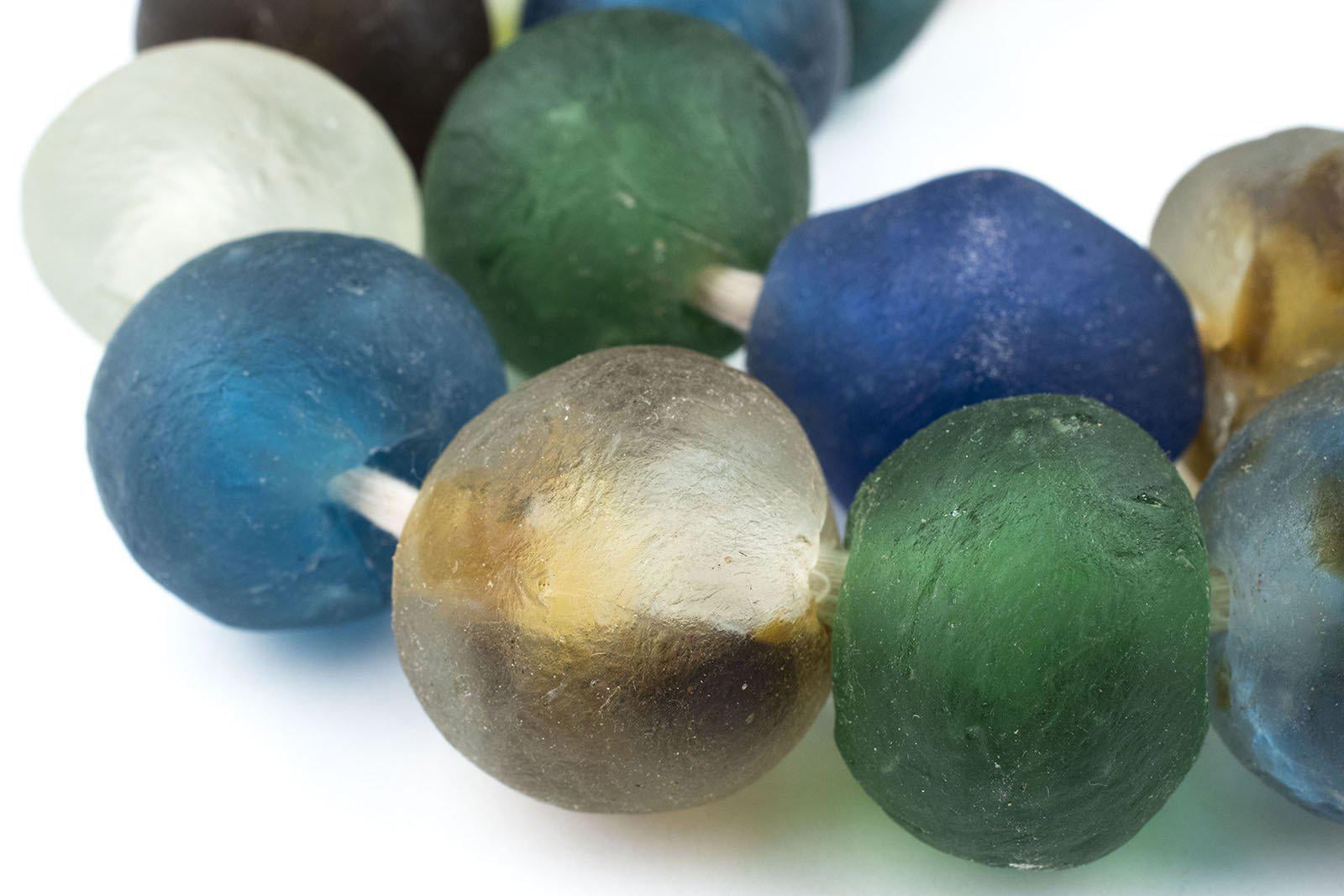 Super Jumbo Recycled Glass Beads - Beaded Wall Hangings - Extra Large ...
