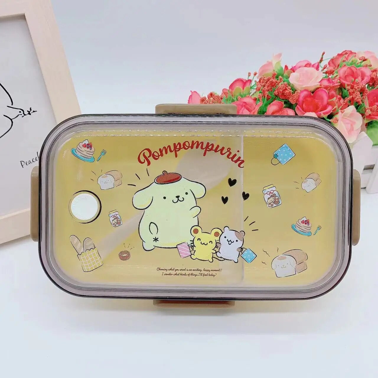 Super Kawaii Cartoon Kuromis Double Cell Plastic Lunch Box Microwavable ...
