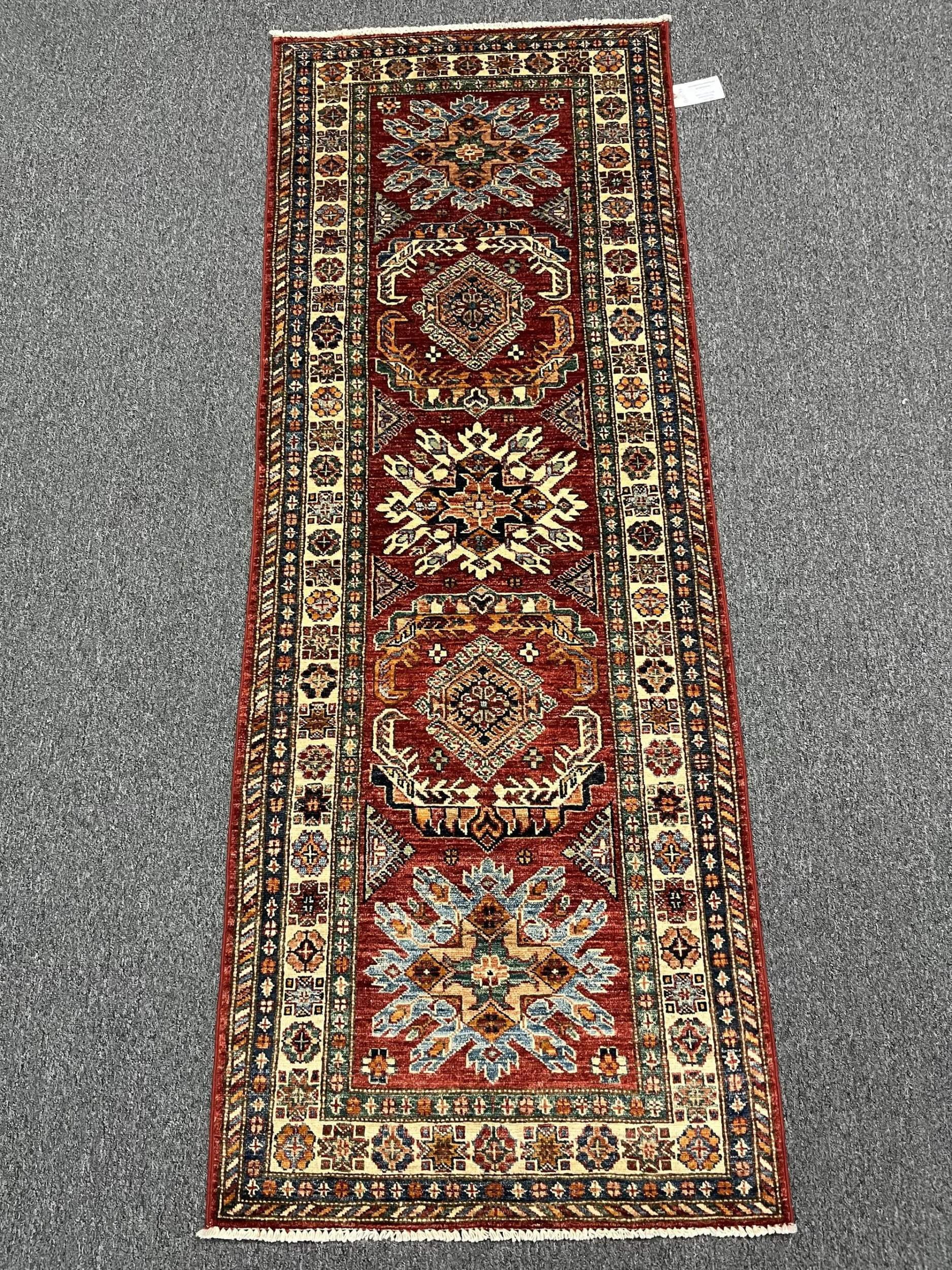 Super Kazak 2' 7"X7' Handmade Wool Hallway Runner # 13071 - Walmart.com