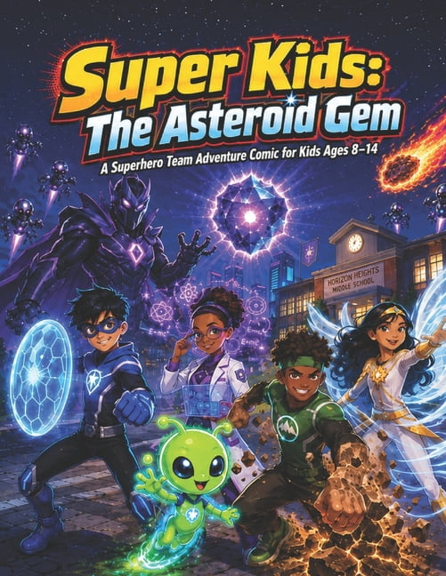 Super Kids: The Asteroid Gem: A Superhero Team Adventure Comic for Kids ...