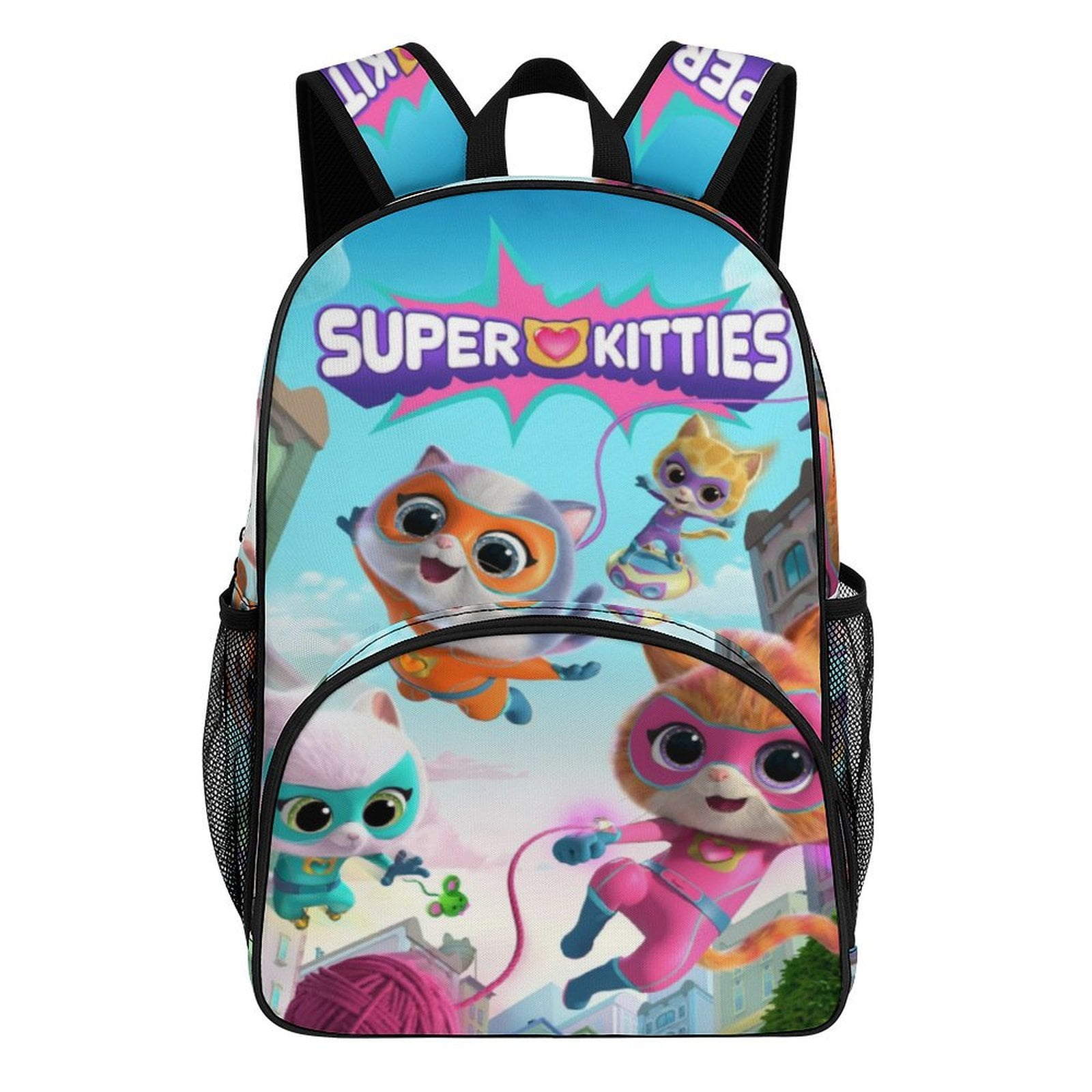 Super Kitti-e Backpack with Pocket Cartoon Print for Travel Daily Use ...
