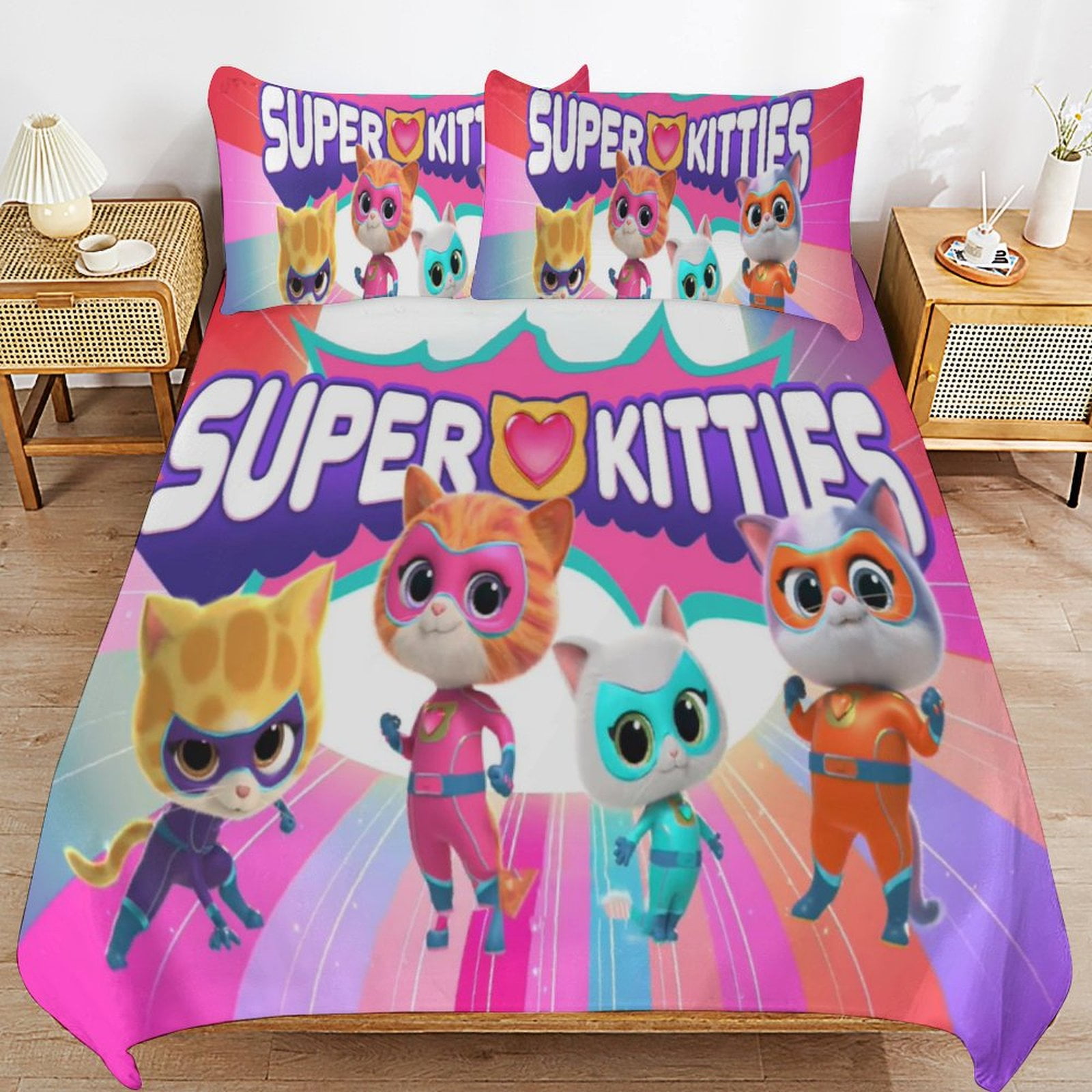 Super Kitti-e Bedding Set Anime Bedding Set Cartoon Duvet Cover Set ...