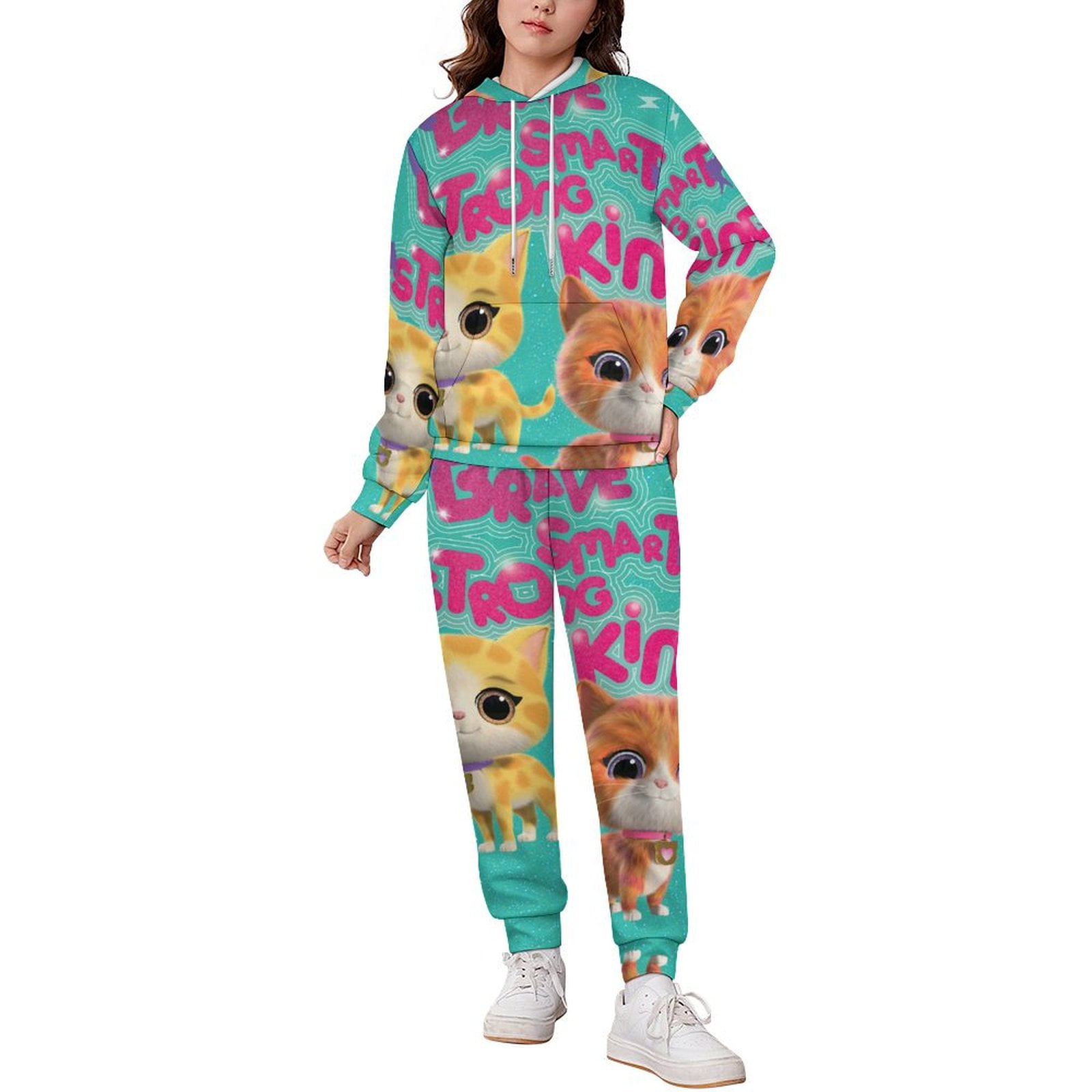 Super Kitties Boys 2 Piece Tracksuit Athletic Sweatsuits Sets Hooded ...