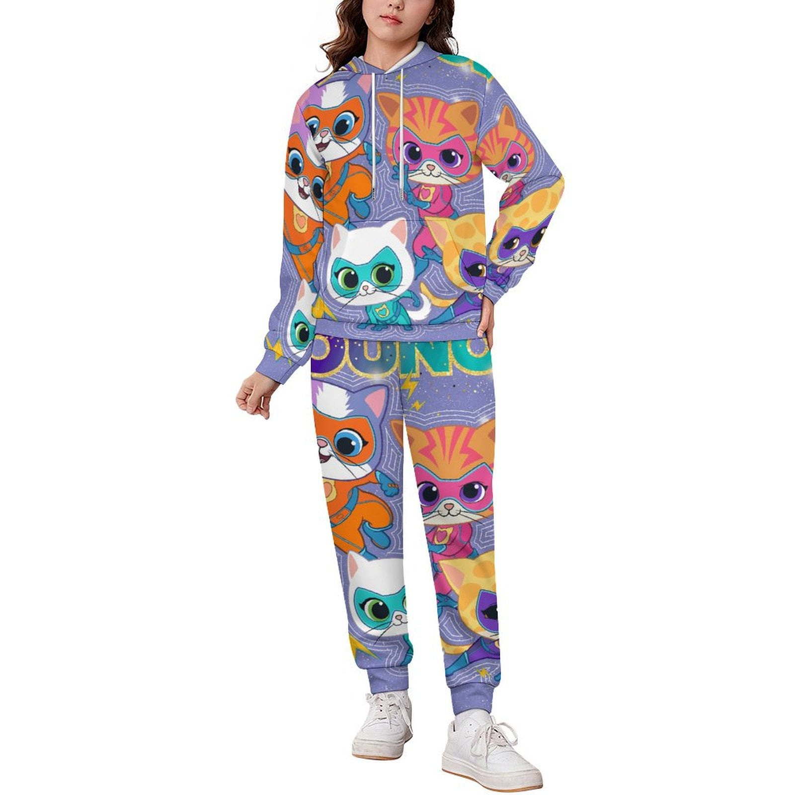 Super Kitties Boys 2 Piece Tracksuit Athletic Sweatsuits Sets Hooded ...