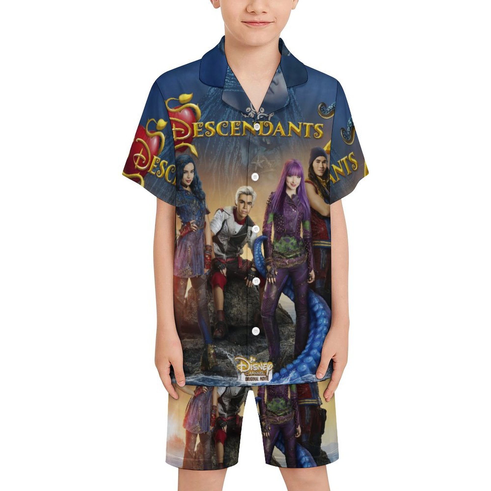 Super Kitties Boys Silk Pajamas Button Down Sleepwear Satin Nightwear 2 ...