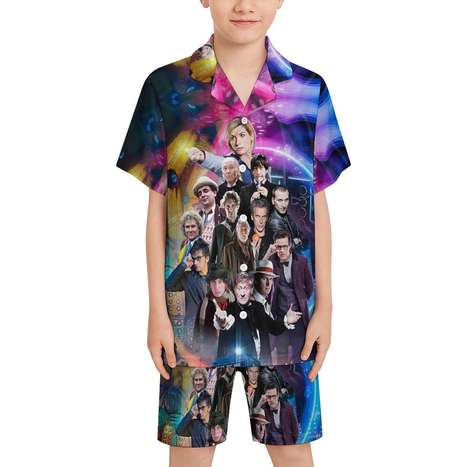 Super Kitties Boys Silk Pajamas Button Down Sleepwear Satin Nightwear 2 ...
