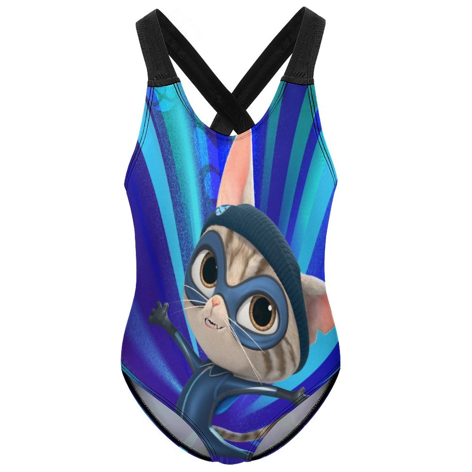Super Kitti-e Girls Swimwear Cartoon Cross Shoulder Swimsuit Bathing ...