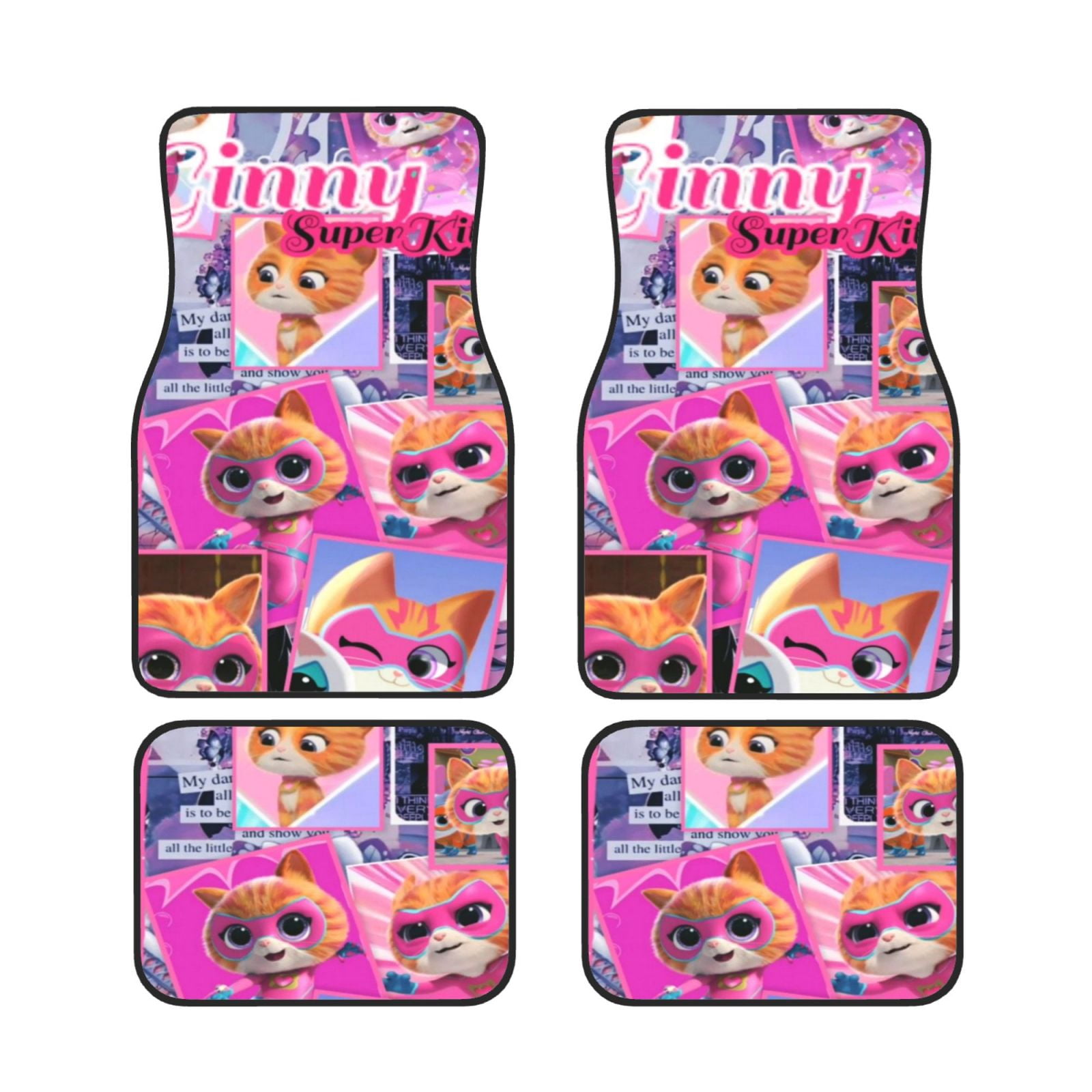 Super Kitti-e Print Car Floor Mat Durable Fabric Heavy Duty Auto Floor ...