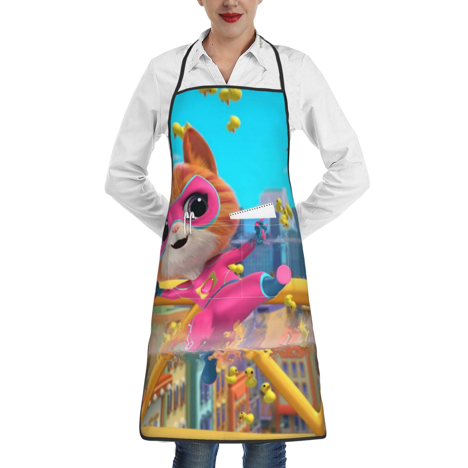 Super Kitties Waterproof Cooking Aprons, Adjustable Bib Soft Chef Apron ...
