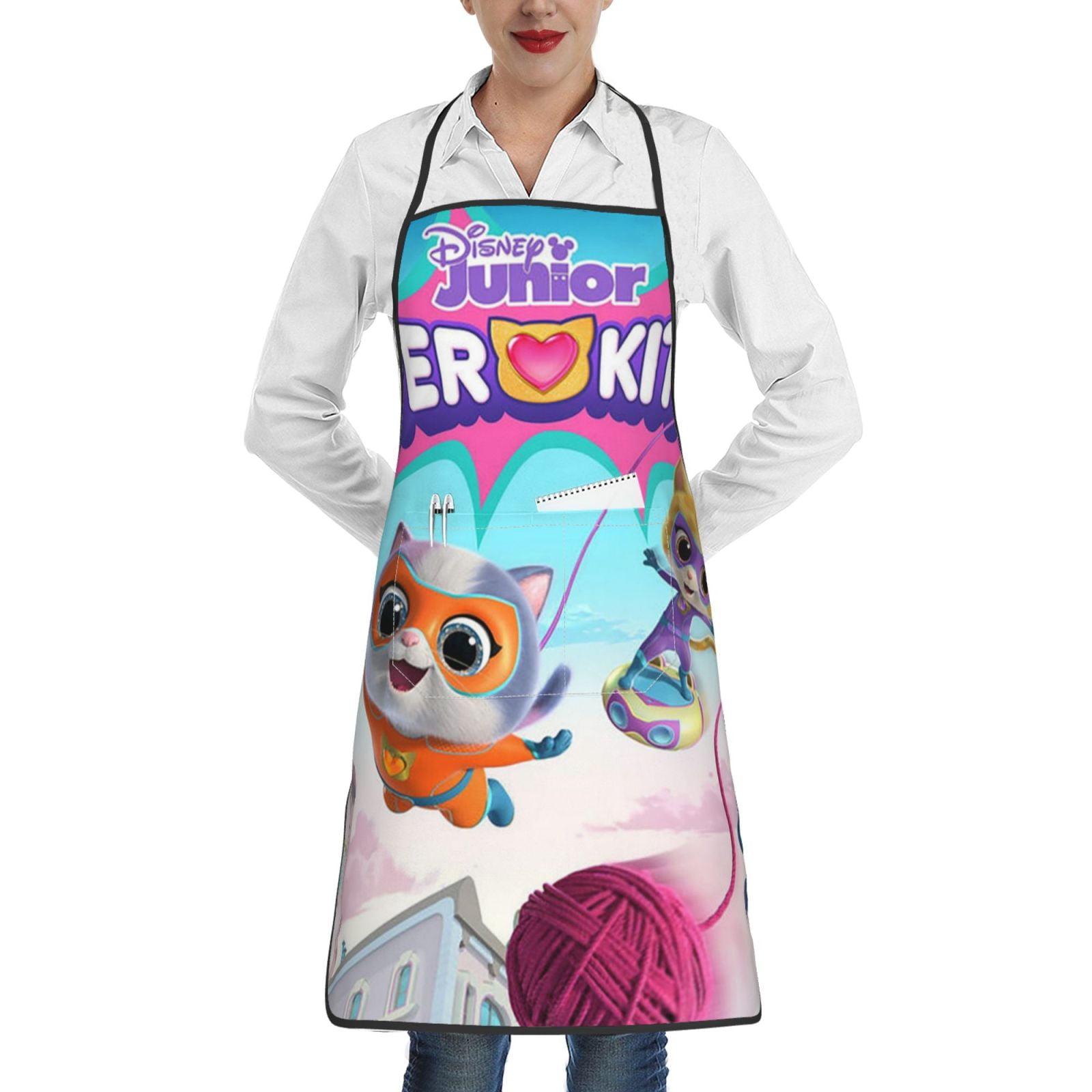 Super Kitties Waterproof Cooking Aprons, Adjustable Bib Soft Chef Apron ...