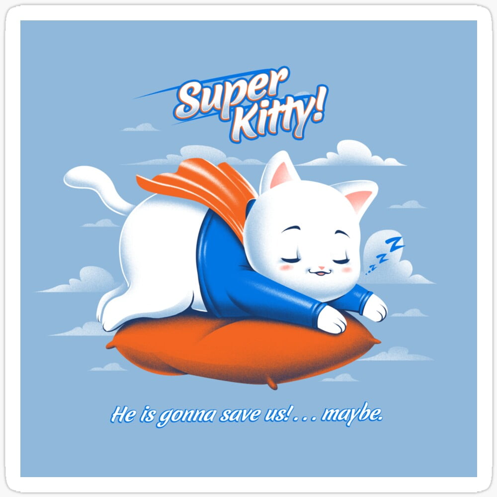 Super Kitty Sticker Phone Decal Water Bottle Stickers Car Decals ...