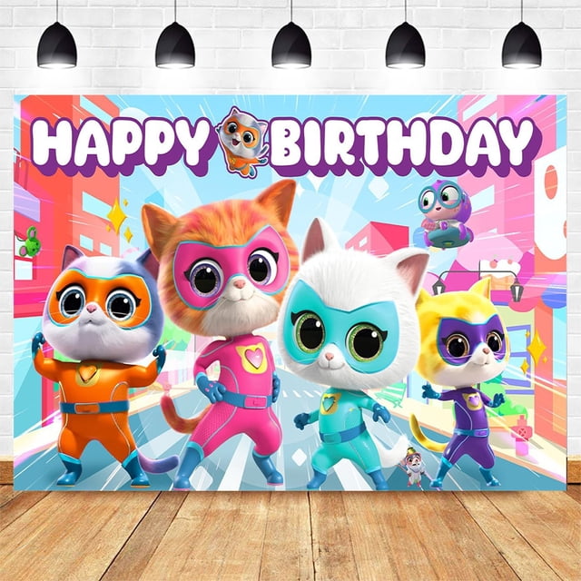 Super Kitty Theme Birthday Party Decorations, Super Kitty Birthday ...