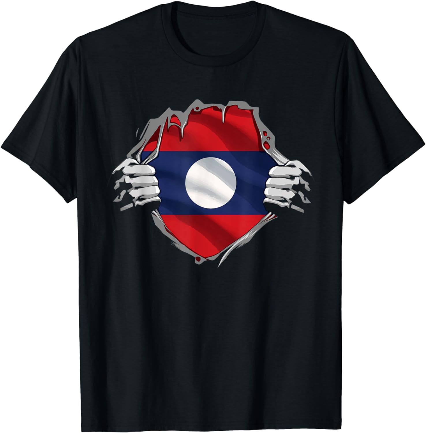 Super Lao Heritage Proud Laos Roots Flag T-Shirt - Walmart.com