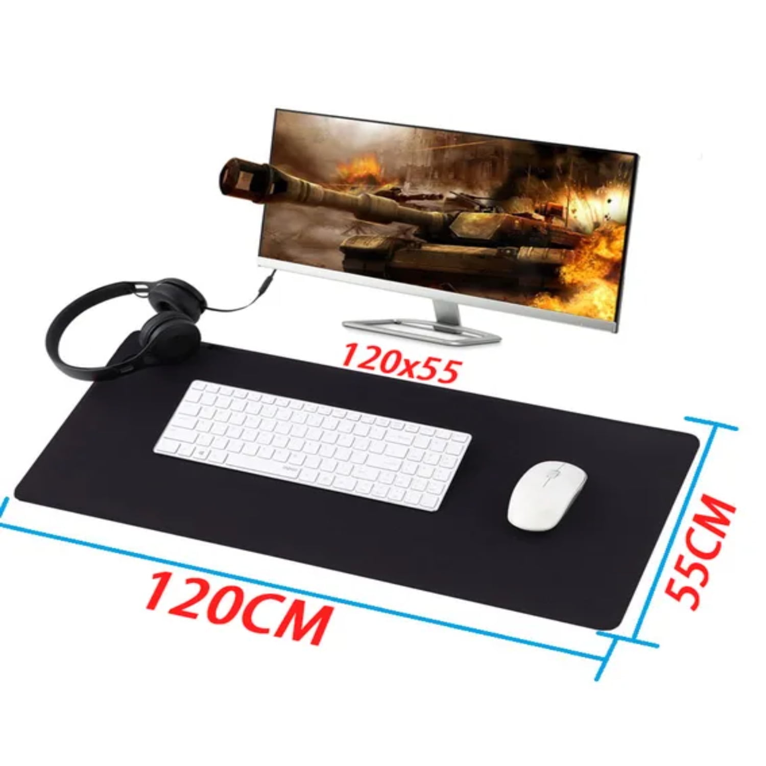 Super Large 1200X550mm XXXL Mouse Pad with Rubber Locking Edge ...