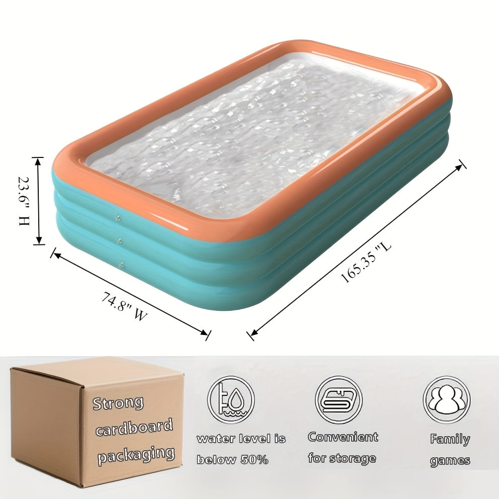 Super Large 3M Inflatable Swimming Pool for Adults Kids Family, Heavy ...