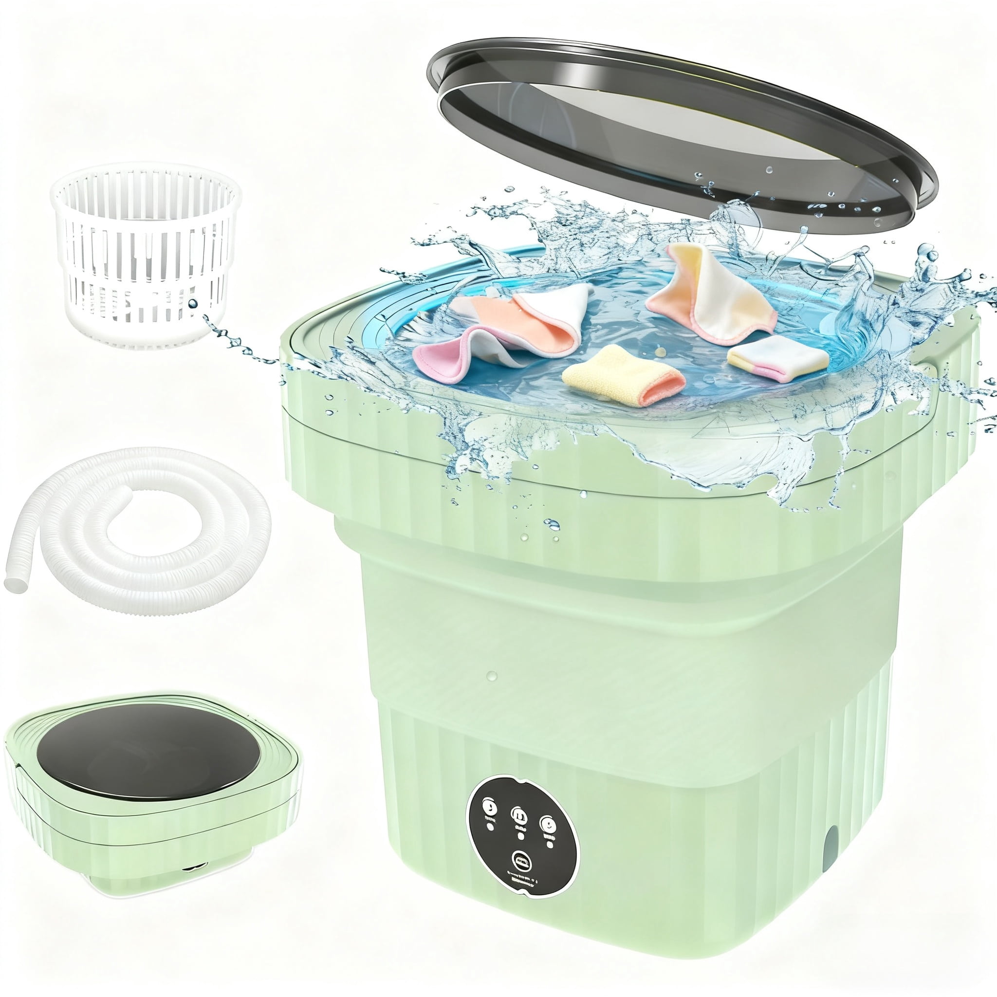 Super Large Foldable Mini Washing Machine 2.91gal, Portable Compact ...