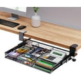 【Super Large Under Desk Drawer Storage 2 Layers, Hideable Sliding Rail ...