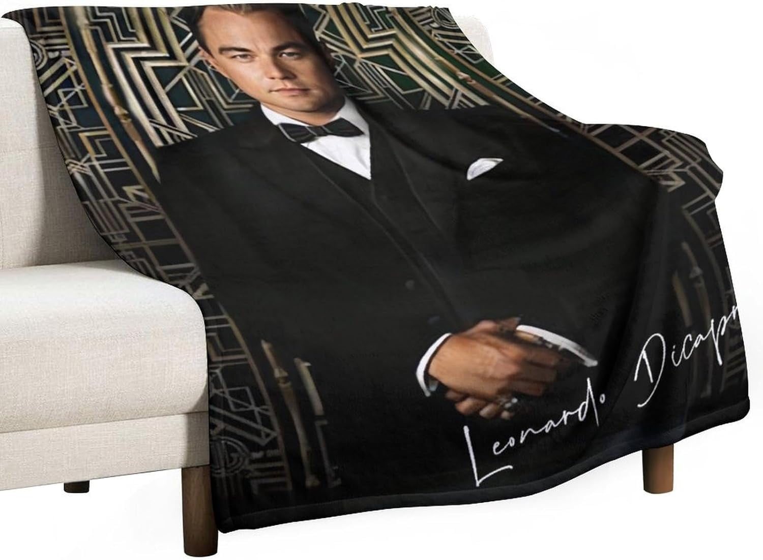 Super Leonardo Dicaprio Blanket, Washable Lightweight Blanket for Sofa Bed Office, Warm Plush ...