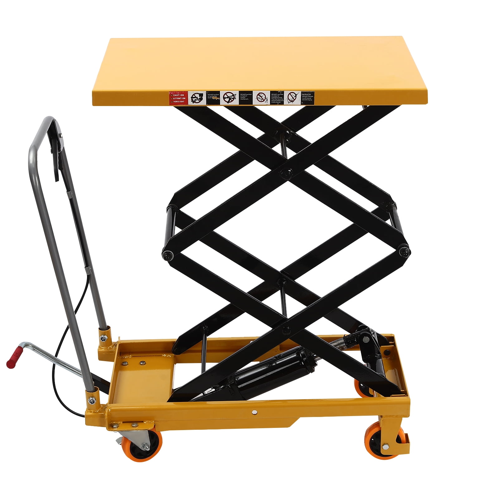 Super Load Cap 330lb Double Scissor Hydraulic Lift Table Cart 49 Max ...