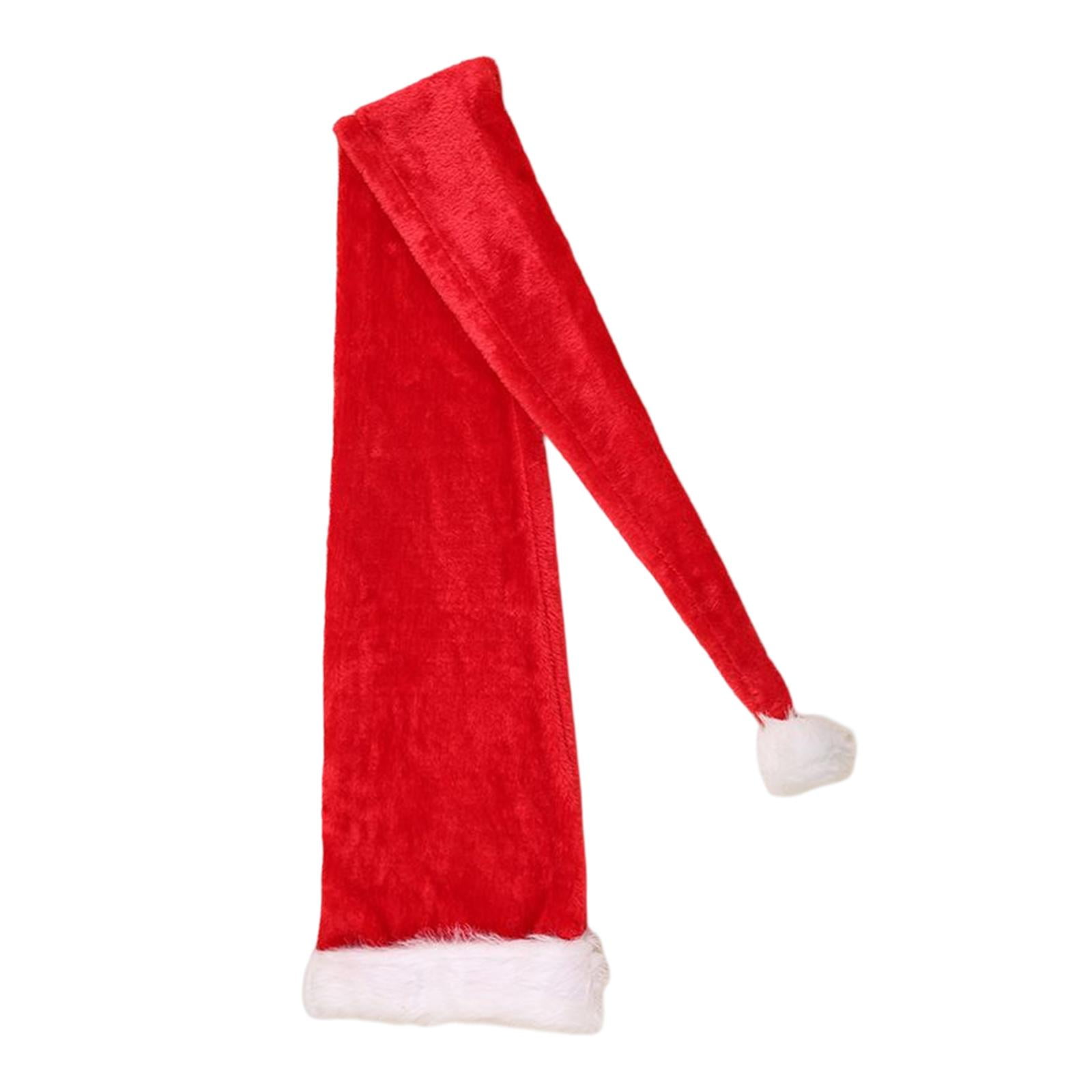 Super Long Santa Hat Adults Plush Fabric Santa for Festival Holiday New ...