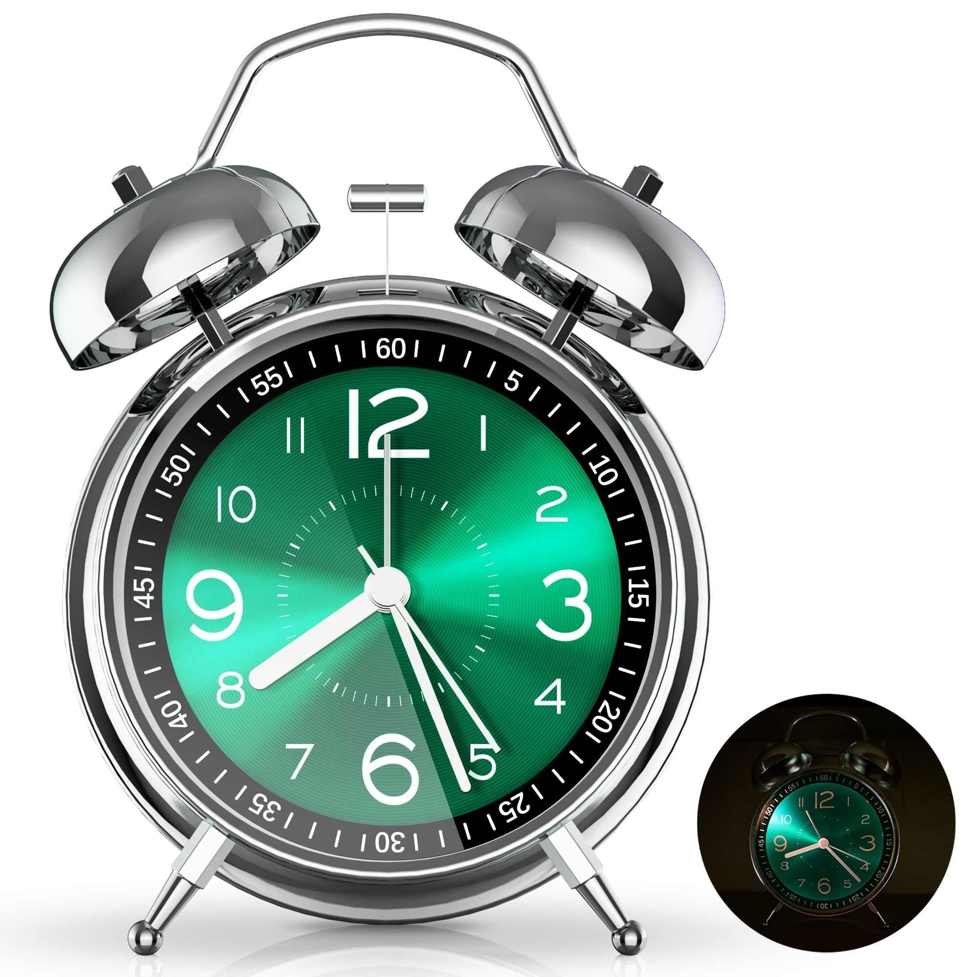 Super Loud Alarm Clock for Heavy Sleepers, 4 inches Twin Bell Alarm ...