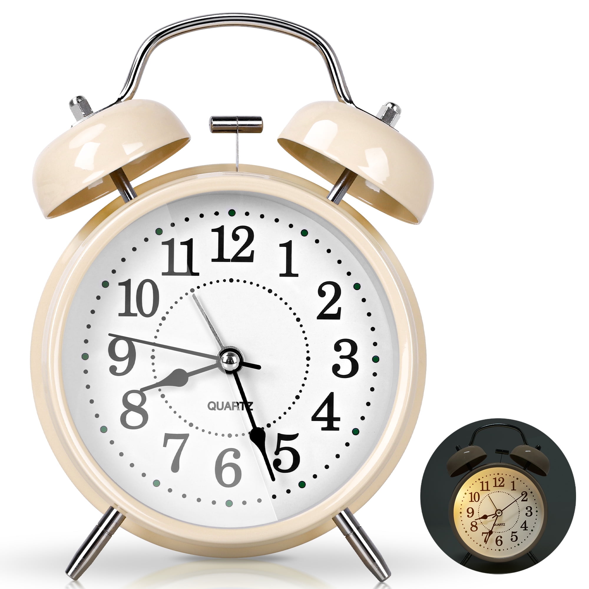 Super Loud Alarm Clock for Heavy Sleepers, 4 inches Twin Bell Alarm ...