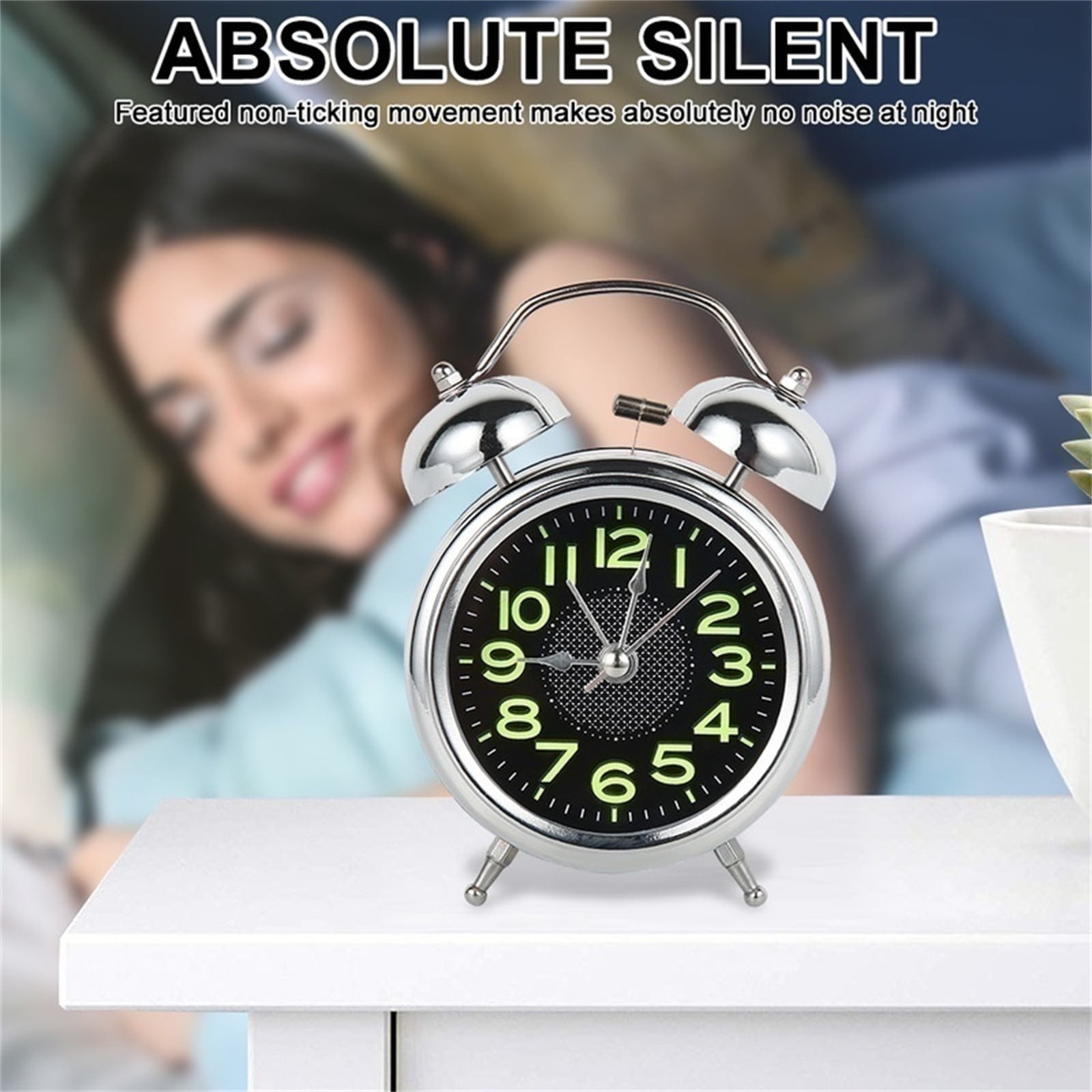 Super Loud Alarm Clock for Heavy Sleepers, 4 inches Twin Bell Alarm ...