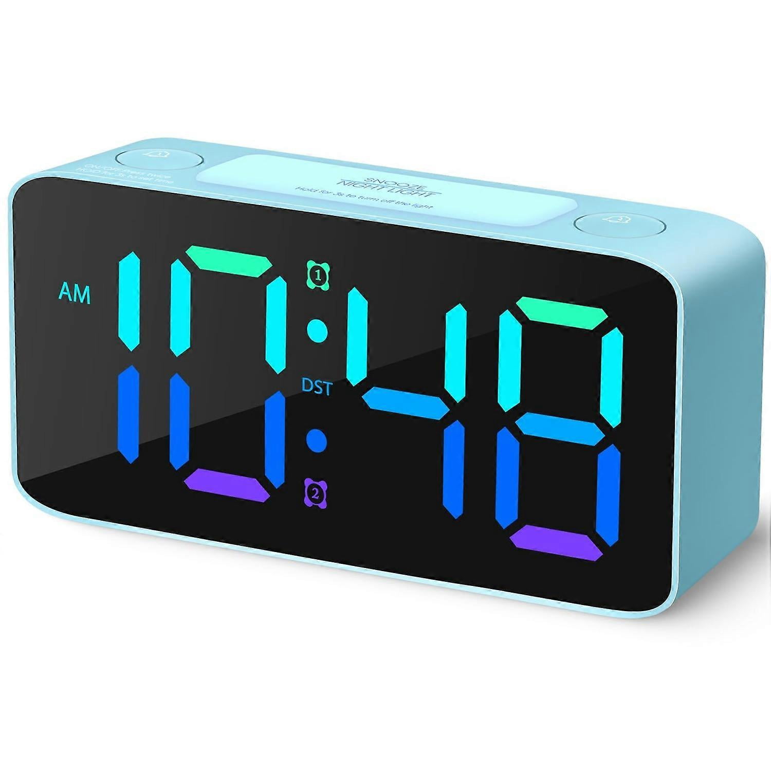 Super Loud Alarm Clock for Heavy Sleepers Adults Digital Clock with 7 ...