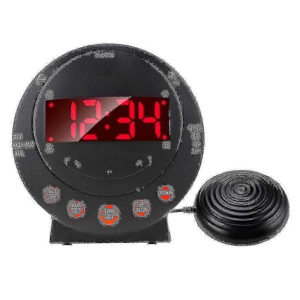 Super Loud Alarm Clock with Bed Shaker - Vibrating Heavy Sleeper Wake ...