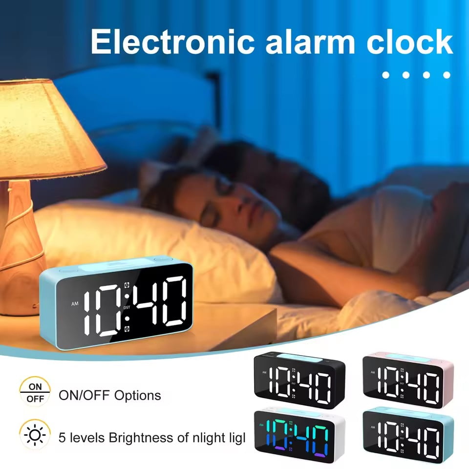 Super Loud Alarm ClockRGB Digital Clock with 7 Color NightLight ...