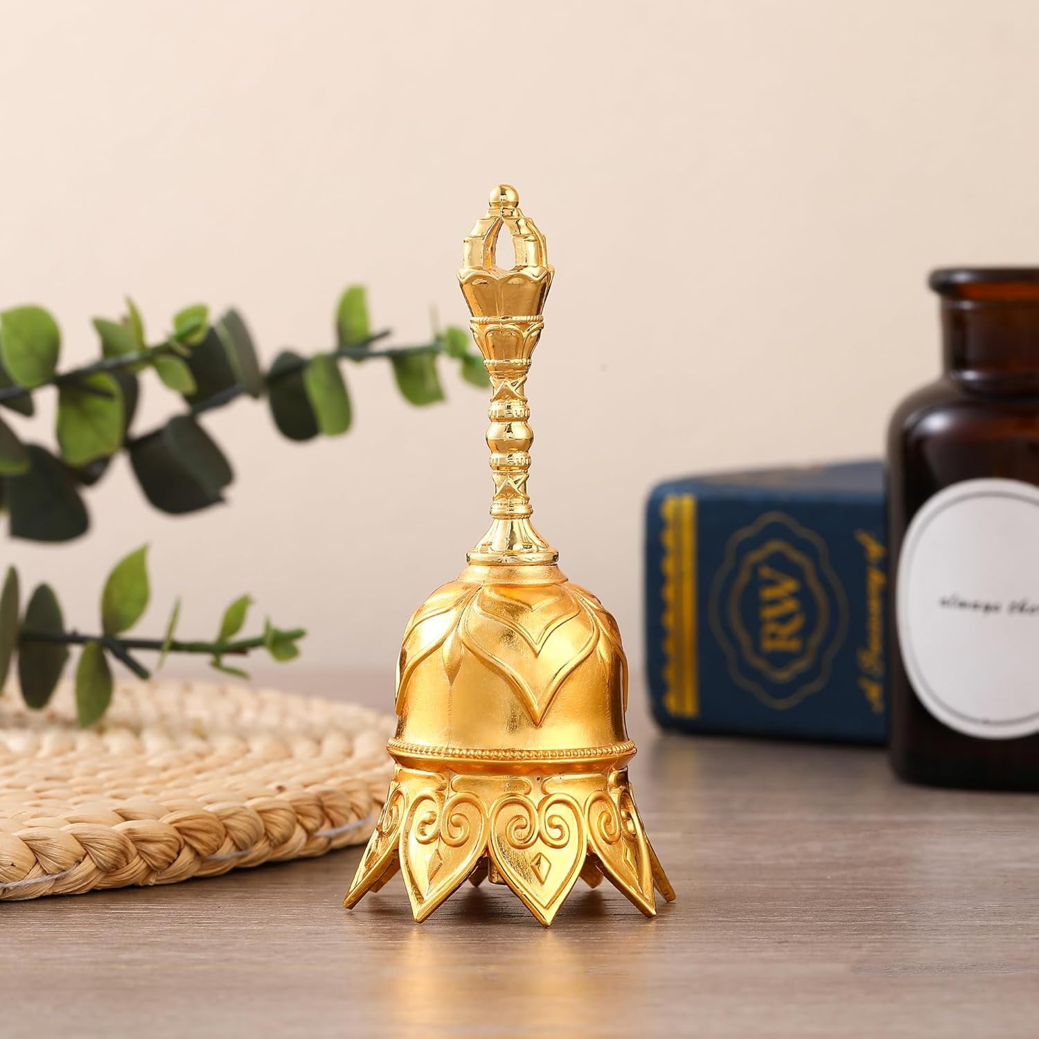 Super Loud Brass Hand Call Bell for Ringing at Wedding, Lotus Hand ...