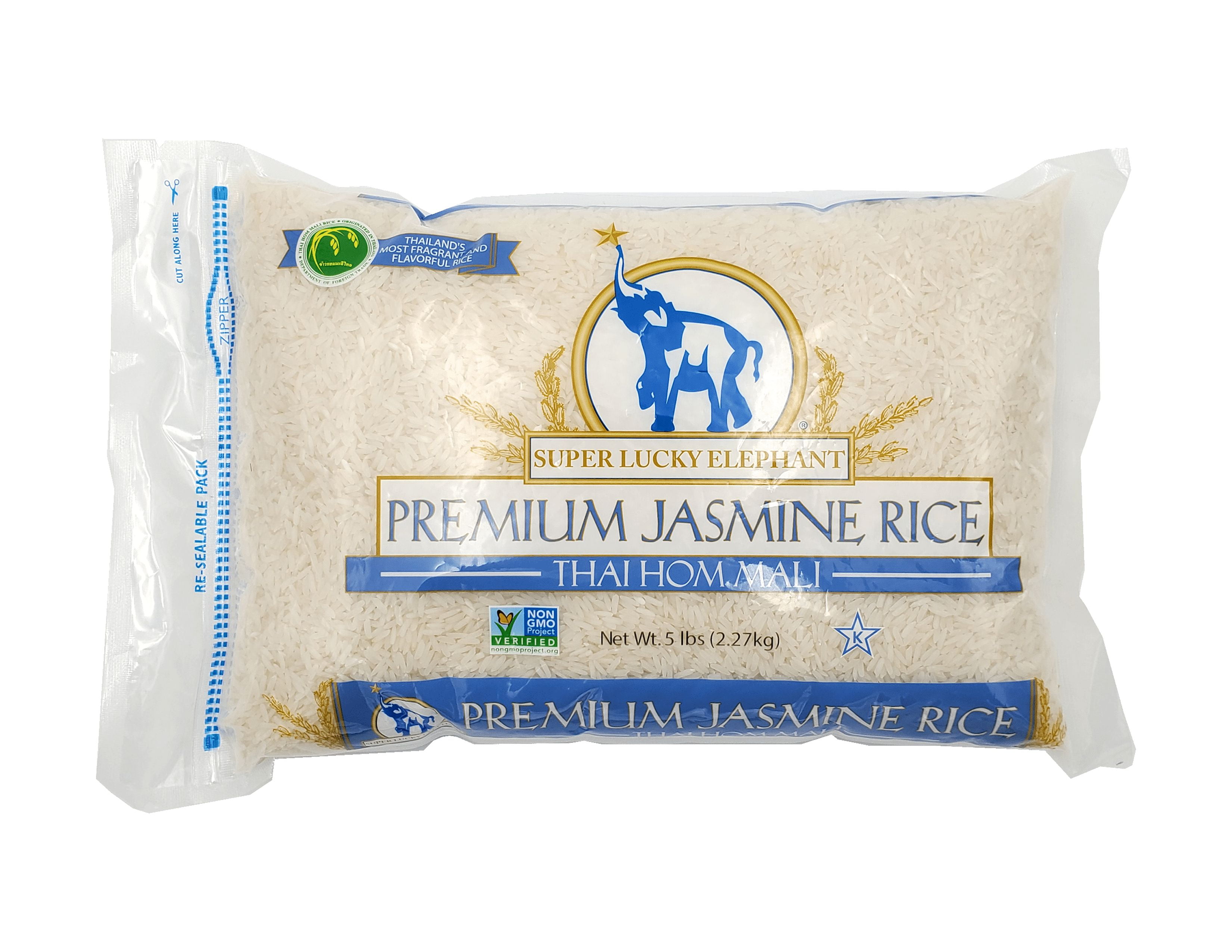 Super Lucky Elephant Thai Hom Mali Jasmine Rice, 5 lb - Walmart.com