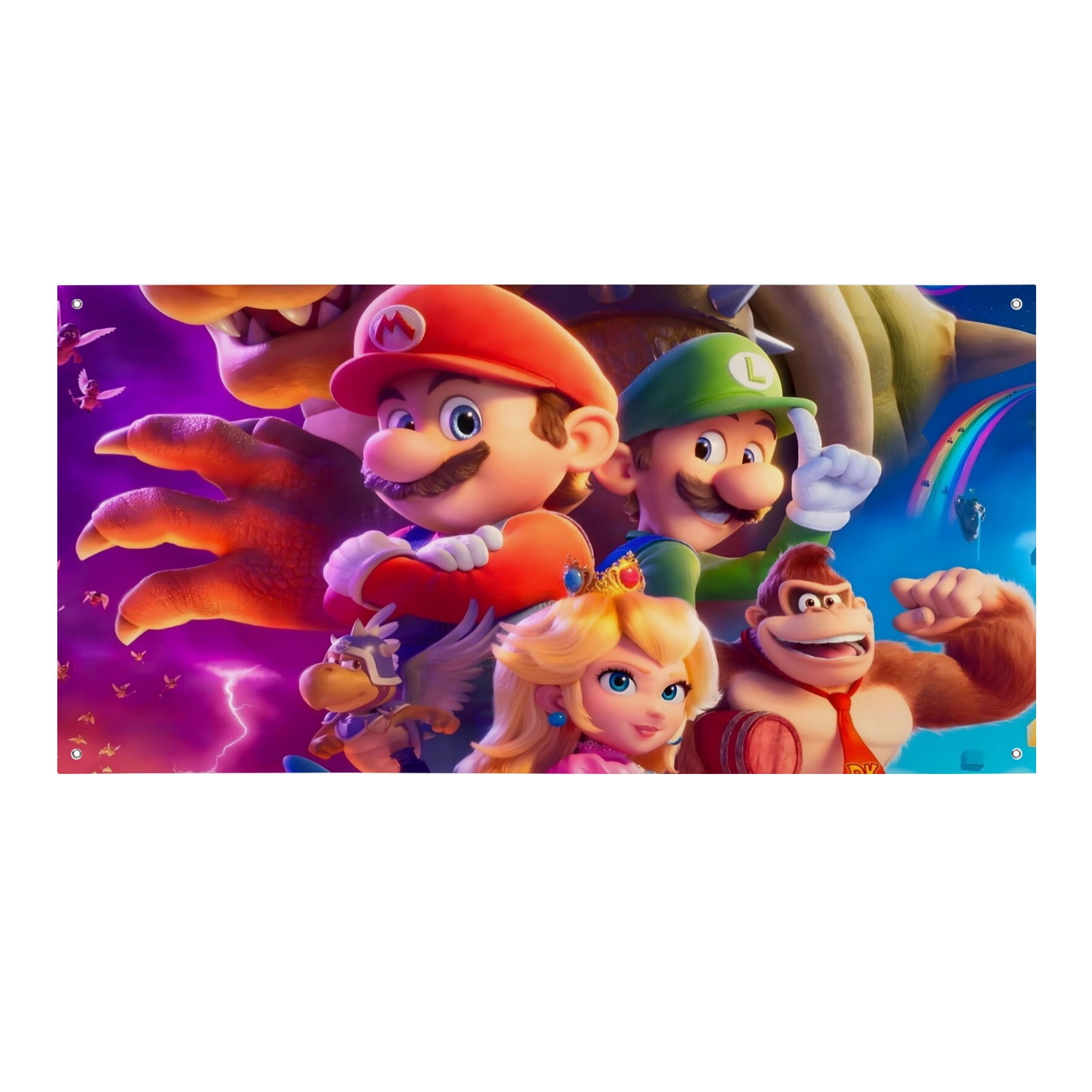 Super MHrio-Theme Backdrops Banner Birthday Party Decor Supplies ...