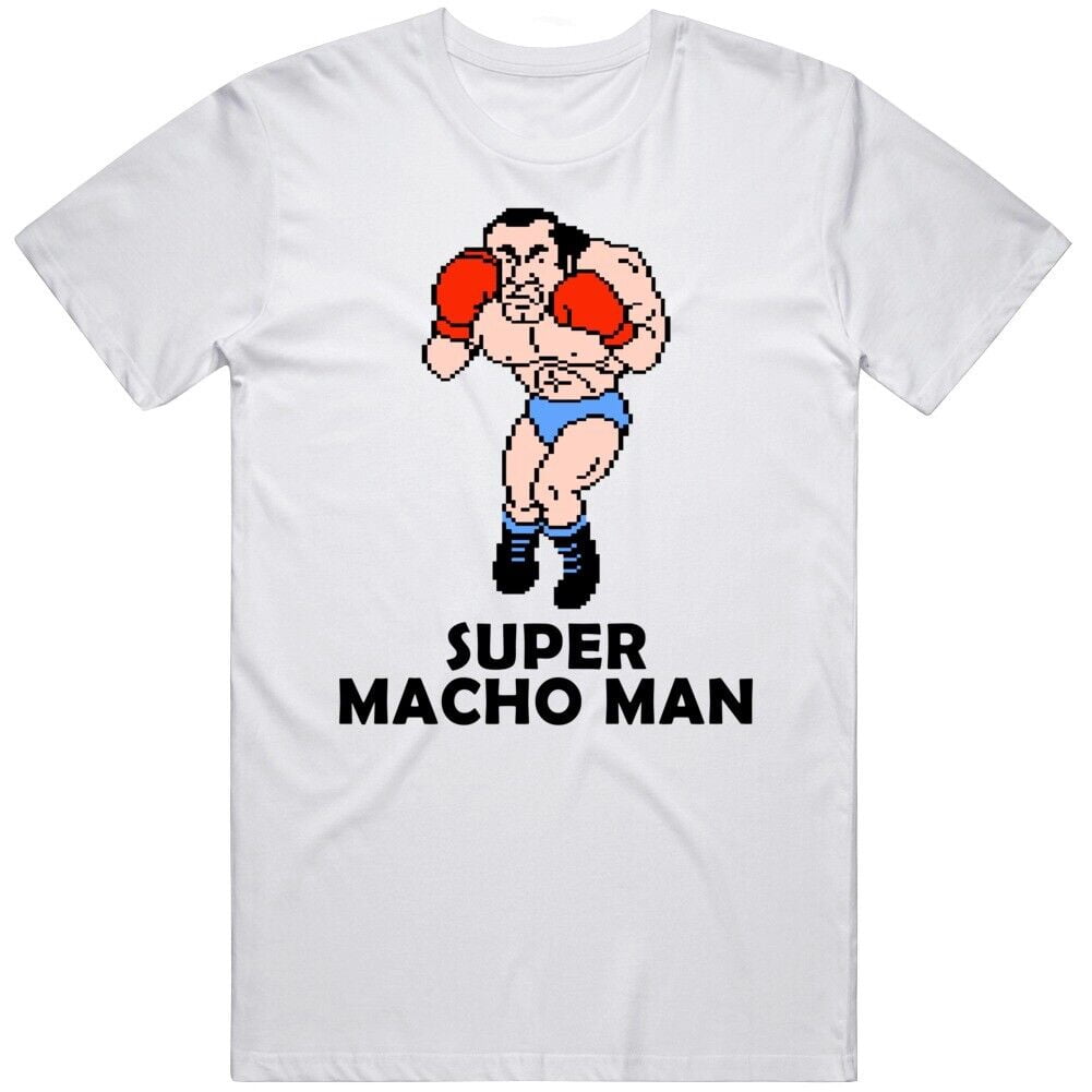 Super Macho Man Stance Mike Tyson's Punchout Retro Video Game Boxing T ...