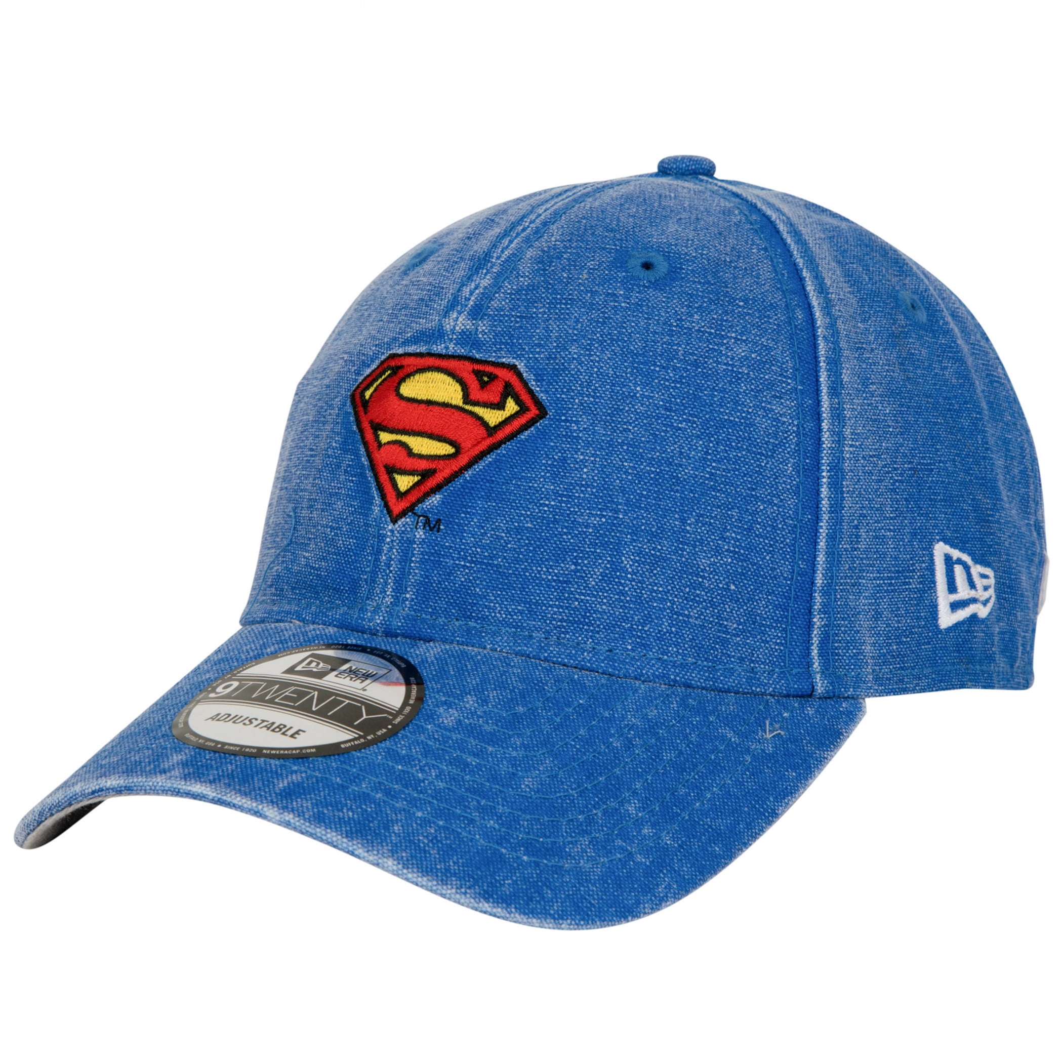 Super-Man 805942 Superman Denim New Era 9Twenty Adjustable Dad Hat ...