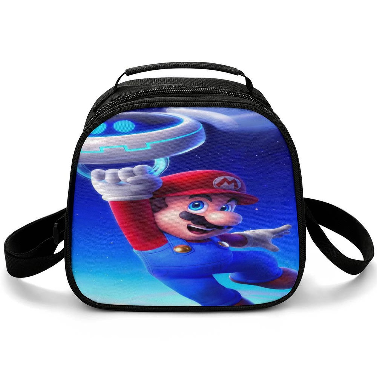 Super Mari-o Lunch Box with Portable Tableware Lunch Bag Shoulder Strap ...