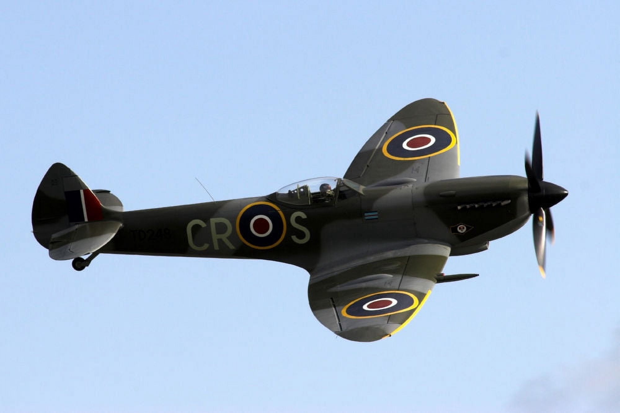 Super Marine Spitfire Mkxvi Poster Military Aviation Metal Sign 8Inx ...