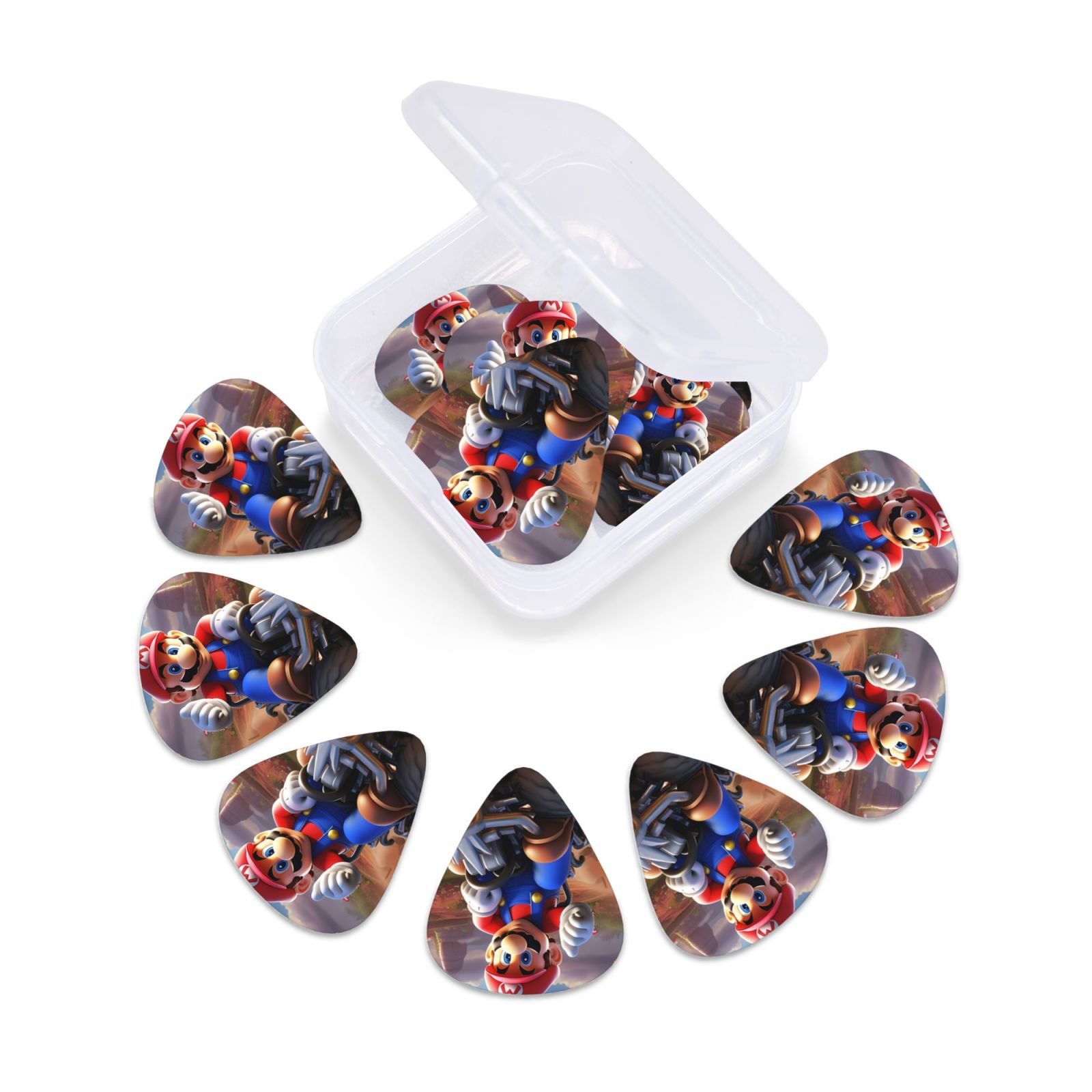 Super Mario 1 12 Piece Guitar Picks Set With Holder For Acoustic ...