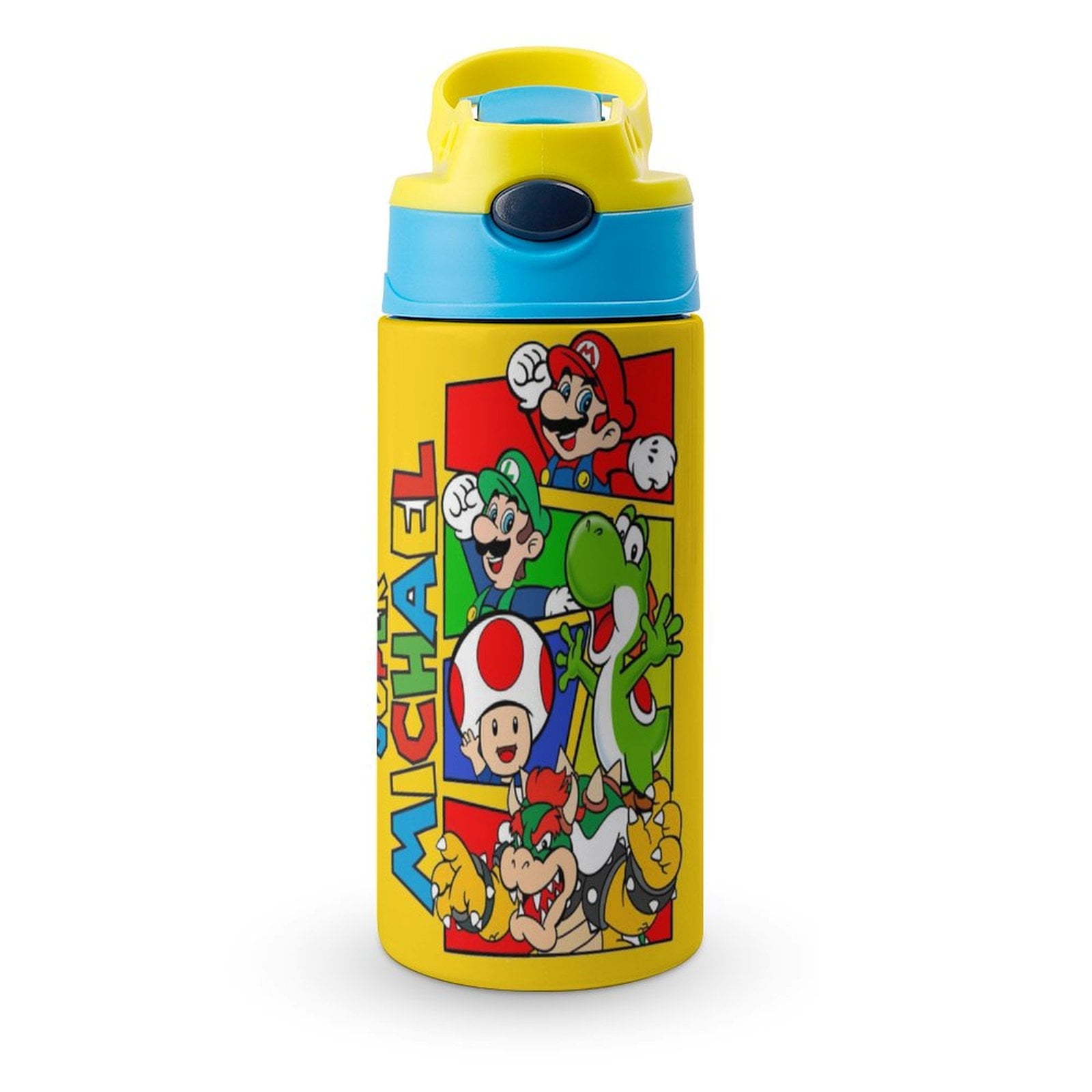 Super Mario (1) Vacuum insulated cup with straw cover for children ...