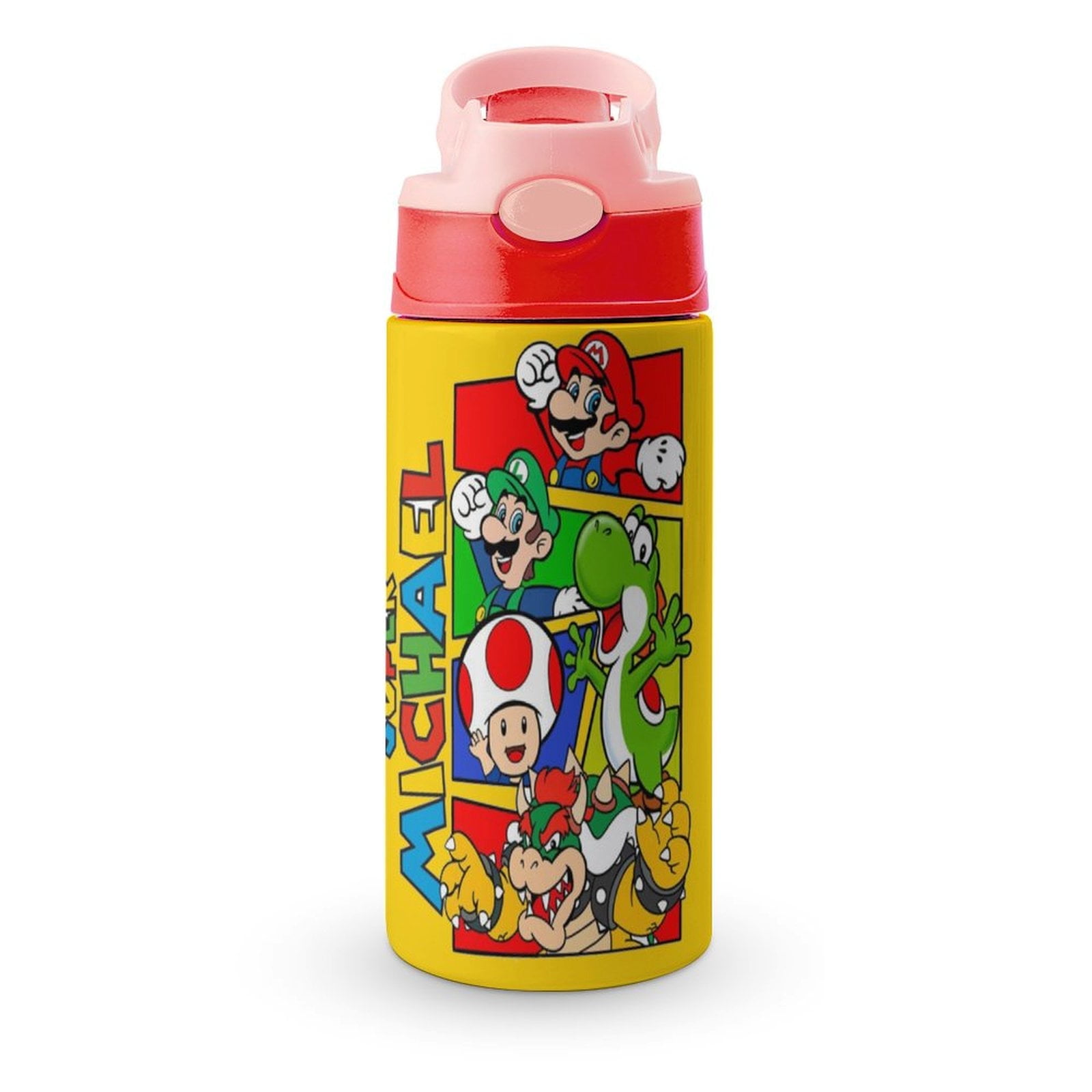 Super Mario (1) Vacuum insulated cup with straw cover for children ...