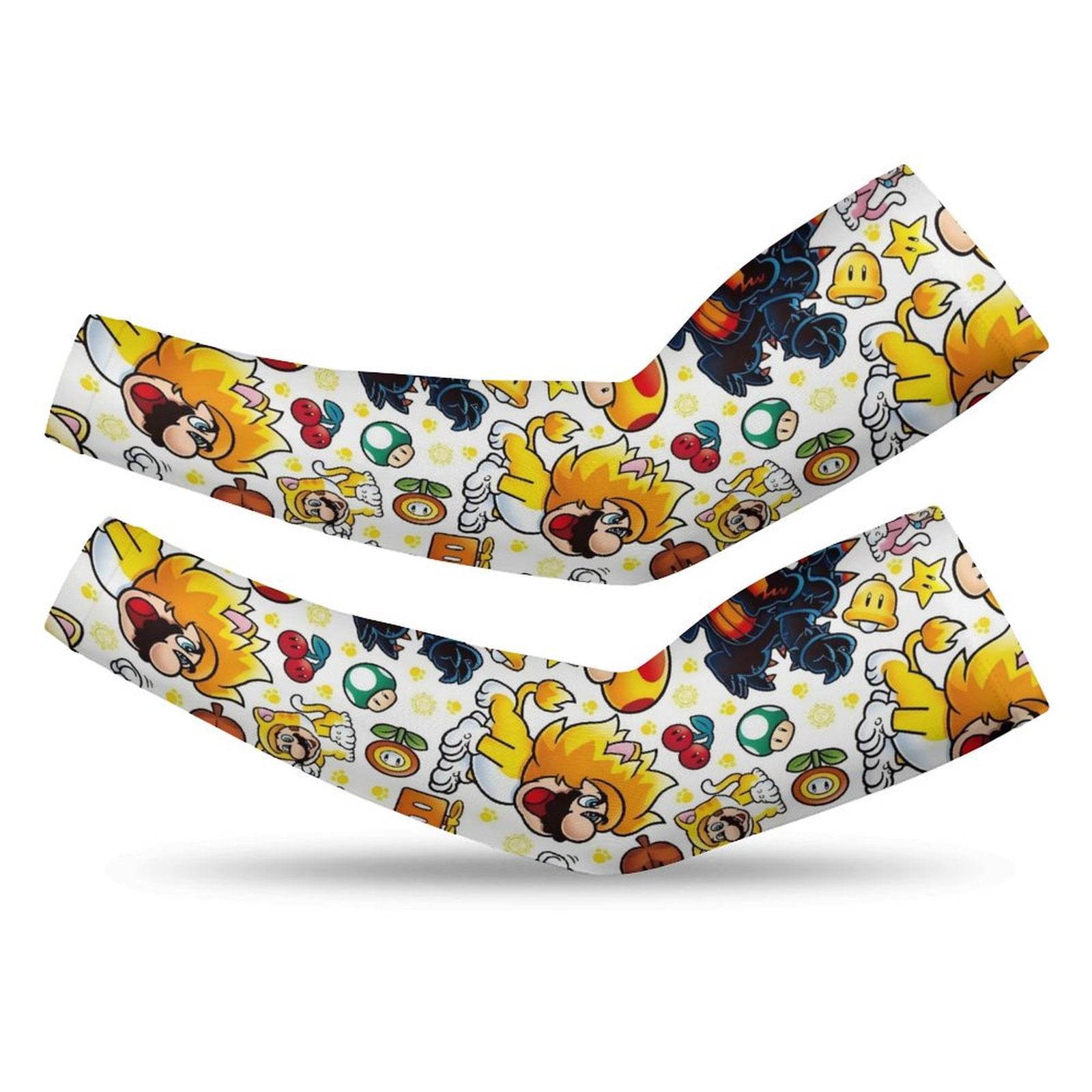 Super Mario 1 pair of arm sleeves anti uv cool sun protection cycling ...