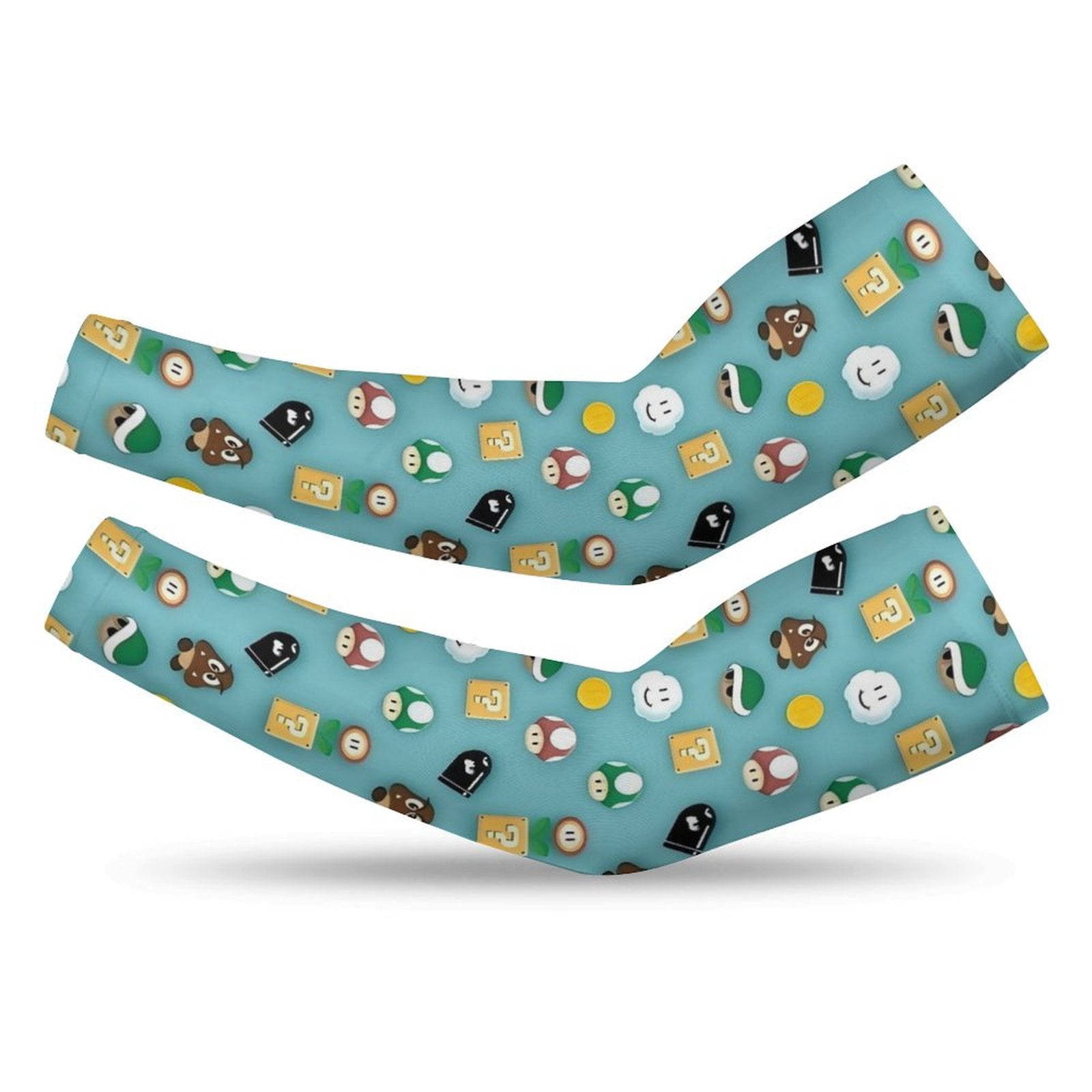 Super Mario 1 pair of arm sleeves anti uv cool sun protection cycling ...