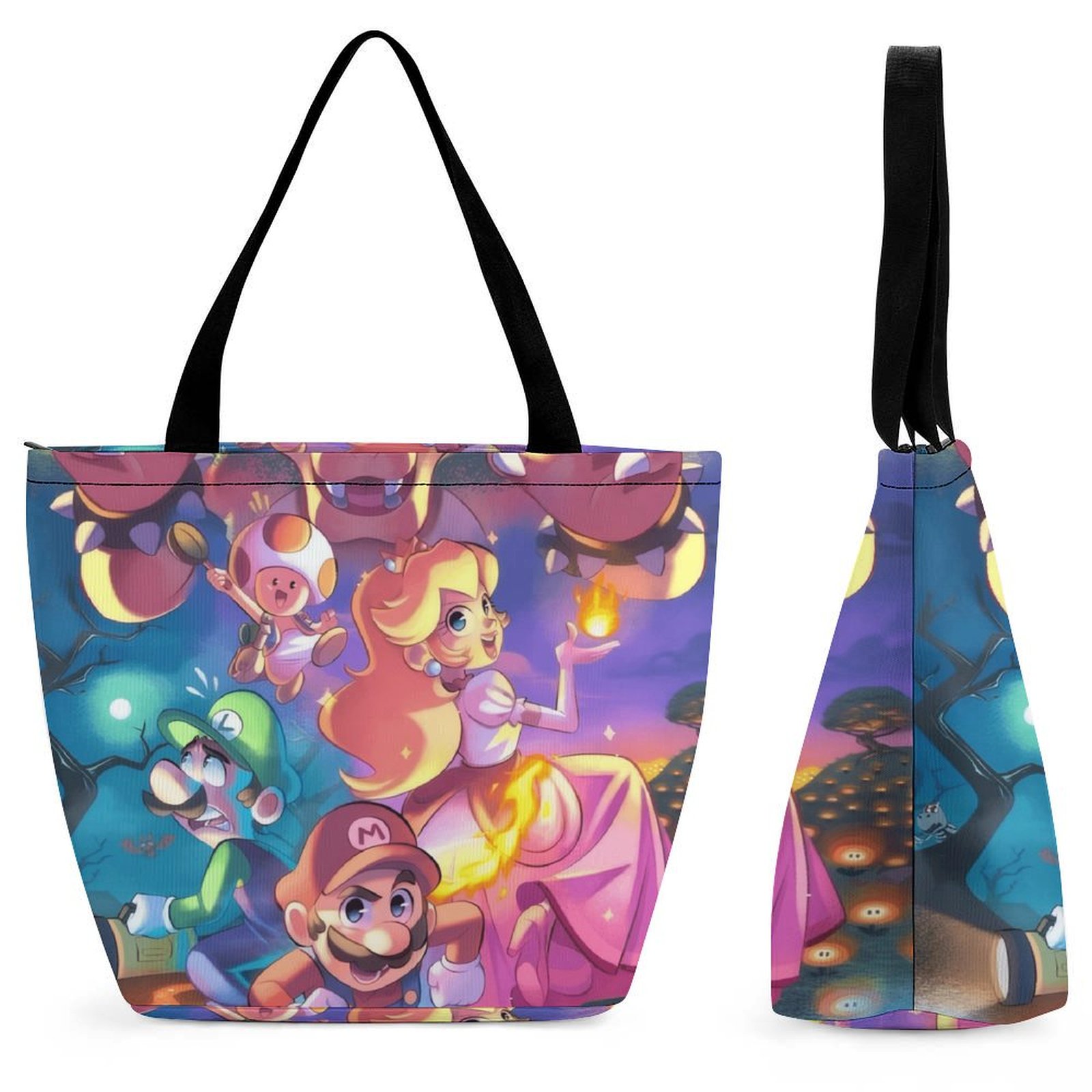 Super Mario (10) Large Vacation Theme Park Purse, Travel Bag, Gym Bag ...