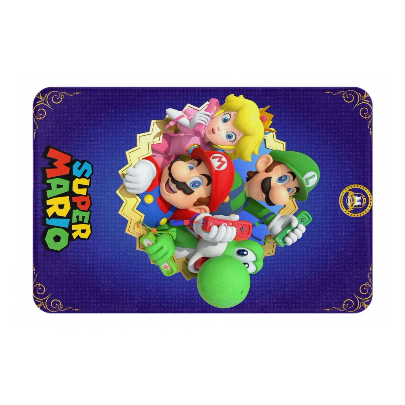 Super Mario 2 Area Rug Cartoon Decorative Rug Soft Shag Bathroom Mat ...