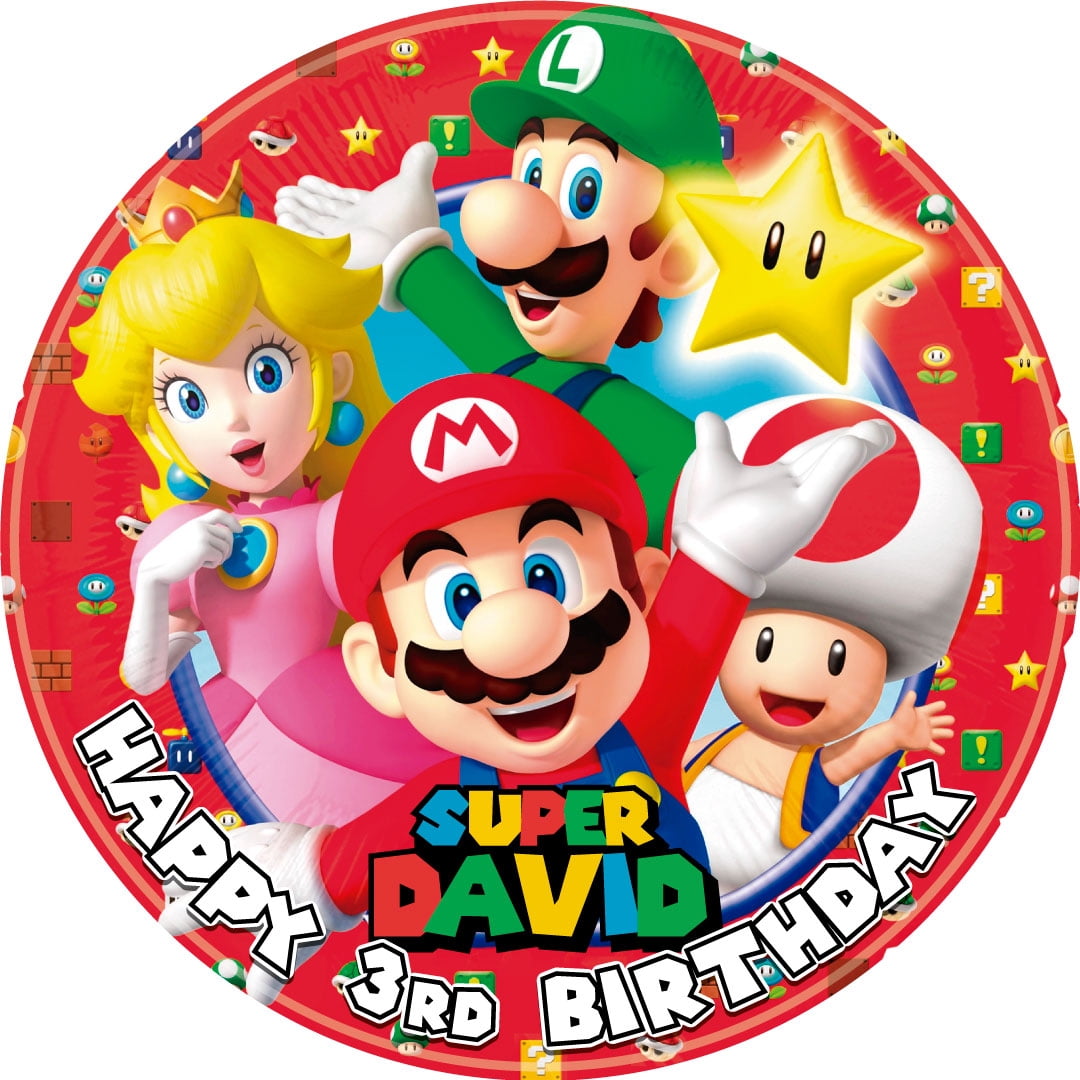 Super Mario 2021 Edible Image Cake Topper Personalized Birthday Sheet ...