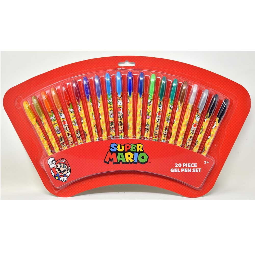 Super Mario 20pk Gel Pens on Card, 3+ years - Walmart.com