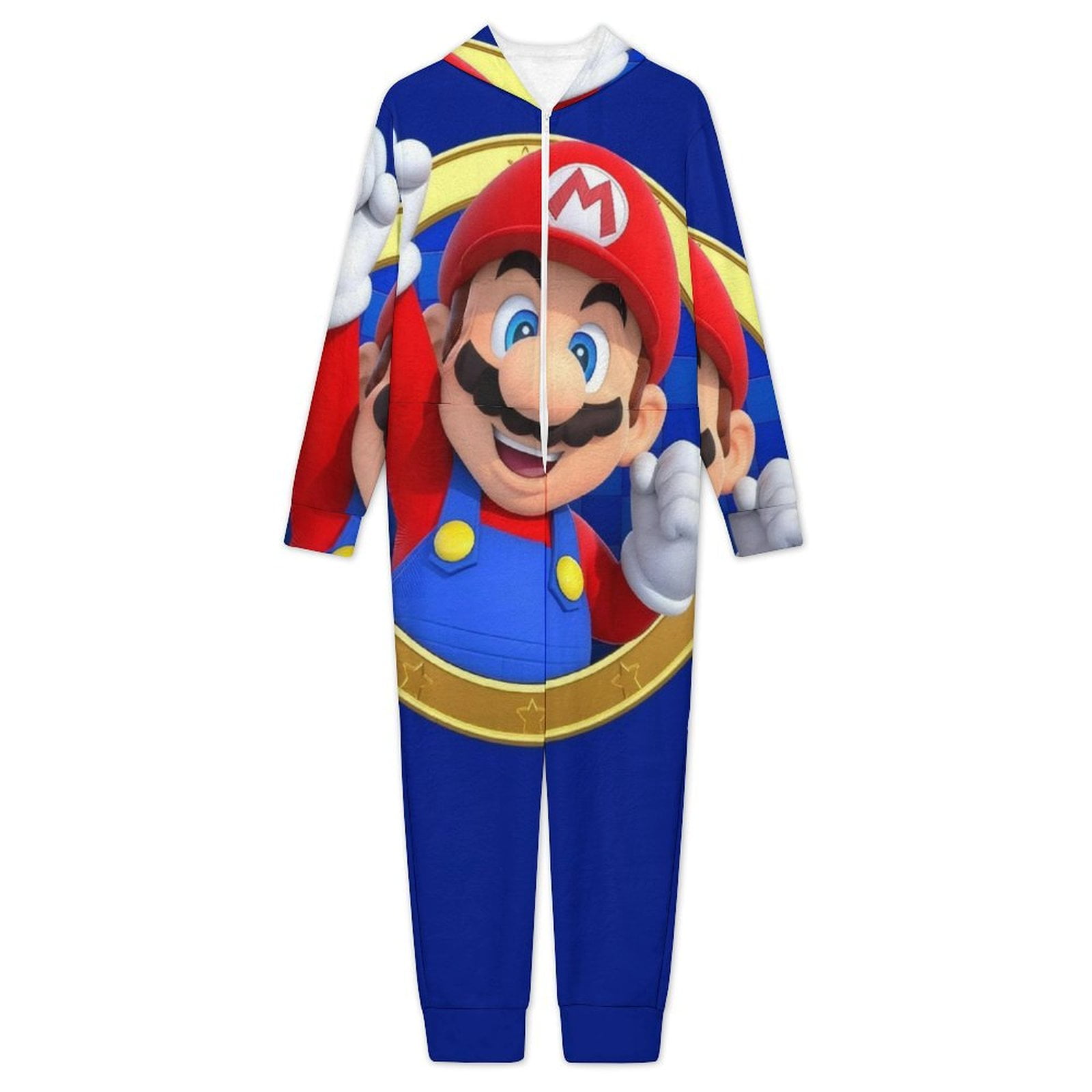 Super Mario (25) Kids Cartoon One-piece Pajamas Winter Warm Home ...