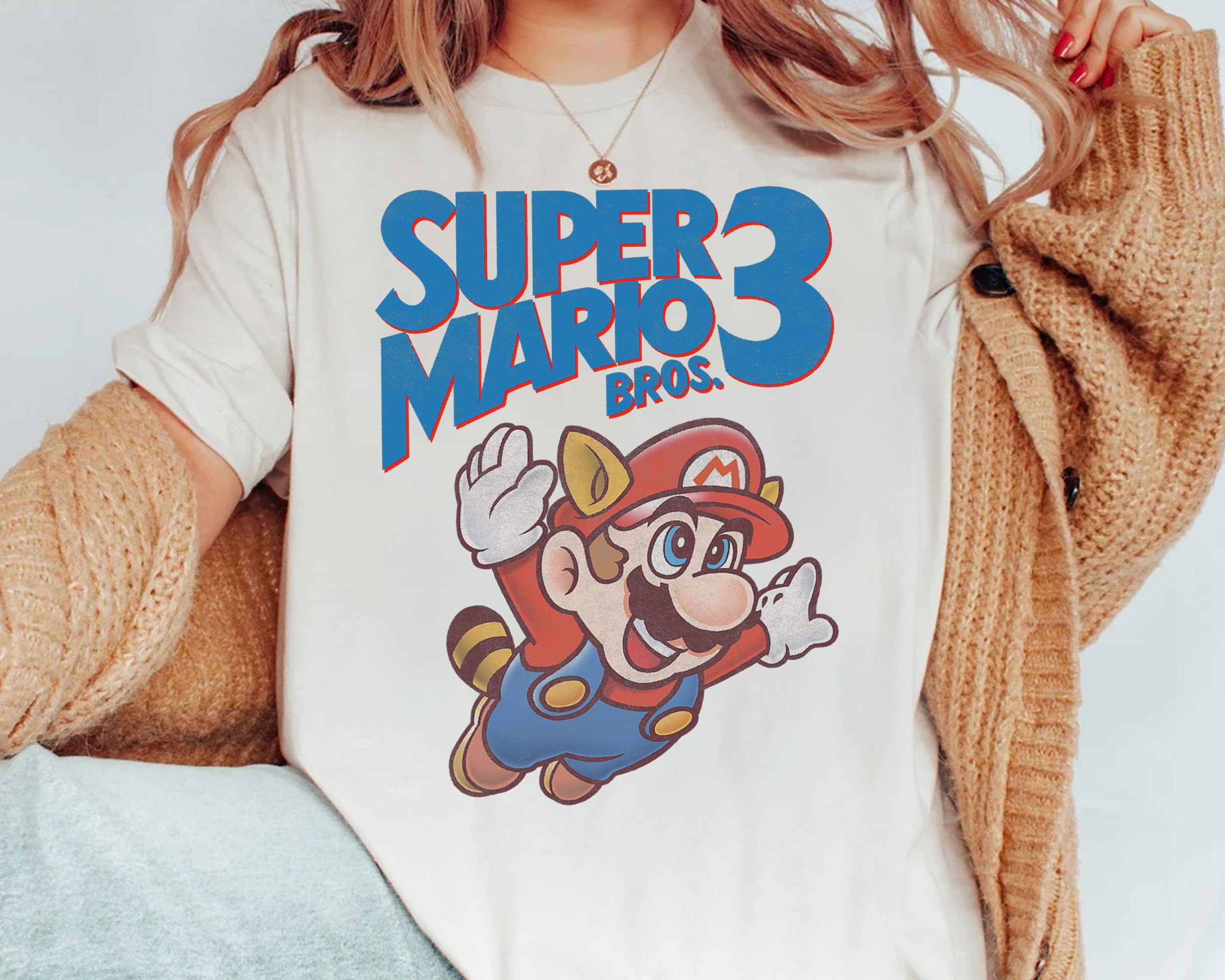 Super Mario 3 Flying Mario Vintage Distressed Poster Shirt, Super ...